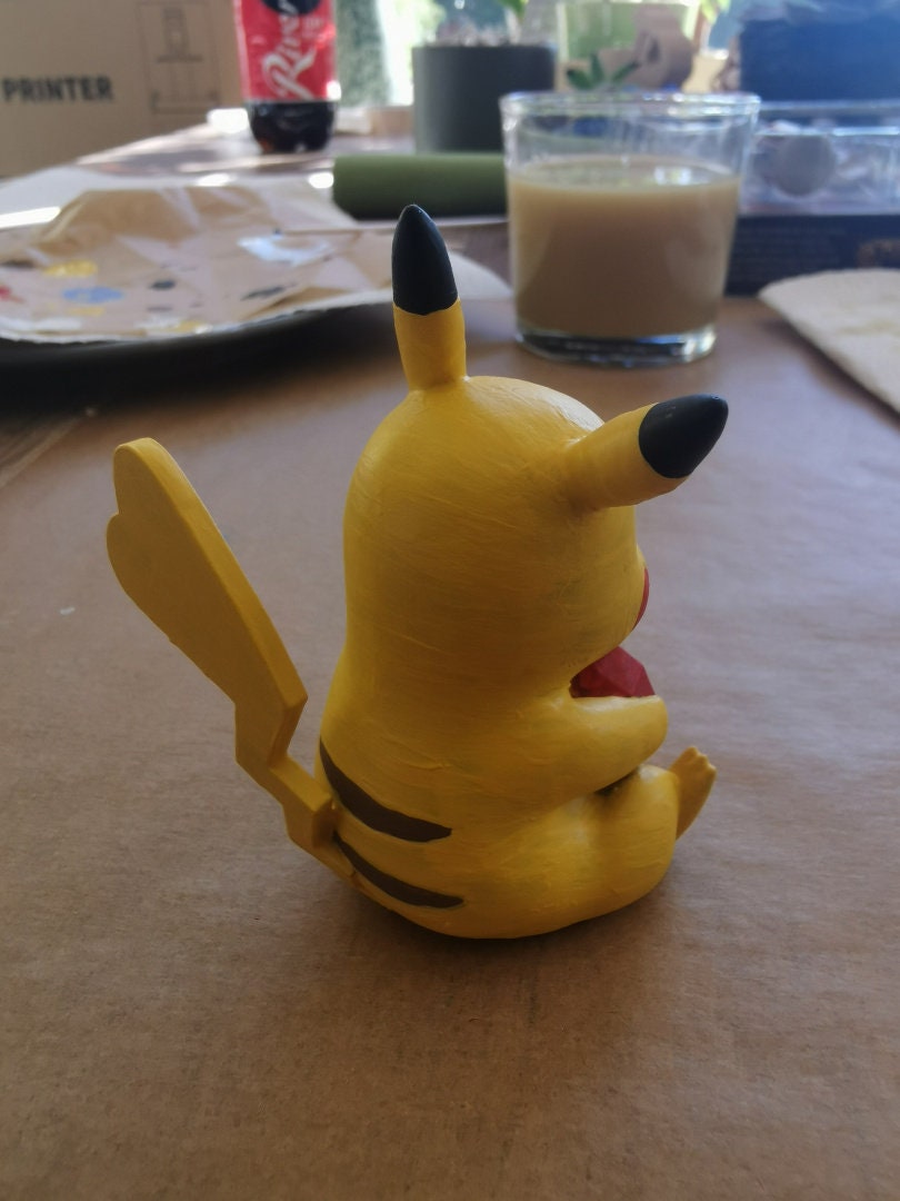 Pikachu Pokemon Stl File Cute Pikachu Figure Stl For 3d Etsy Australia