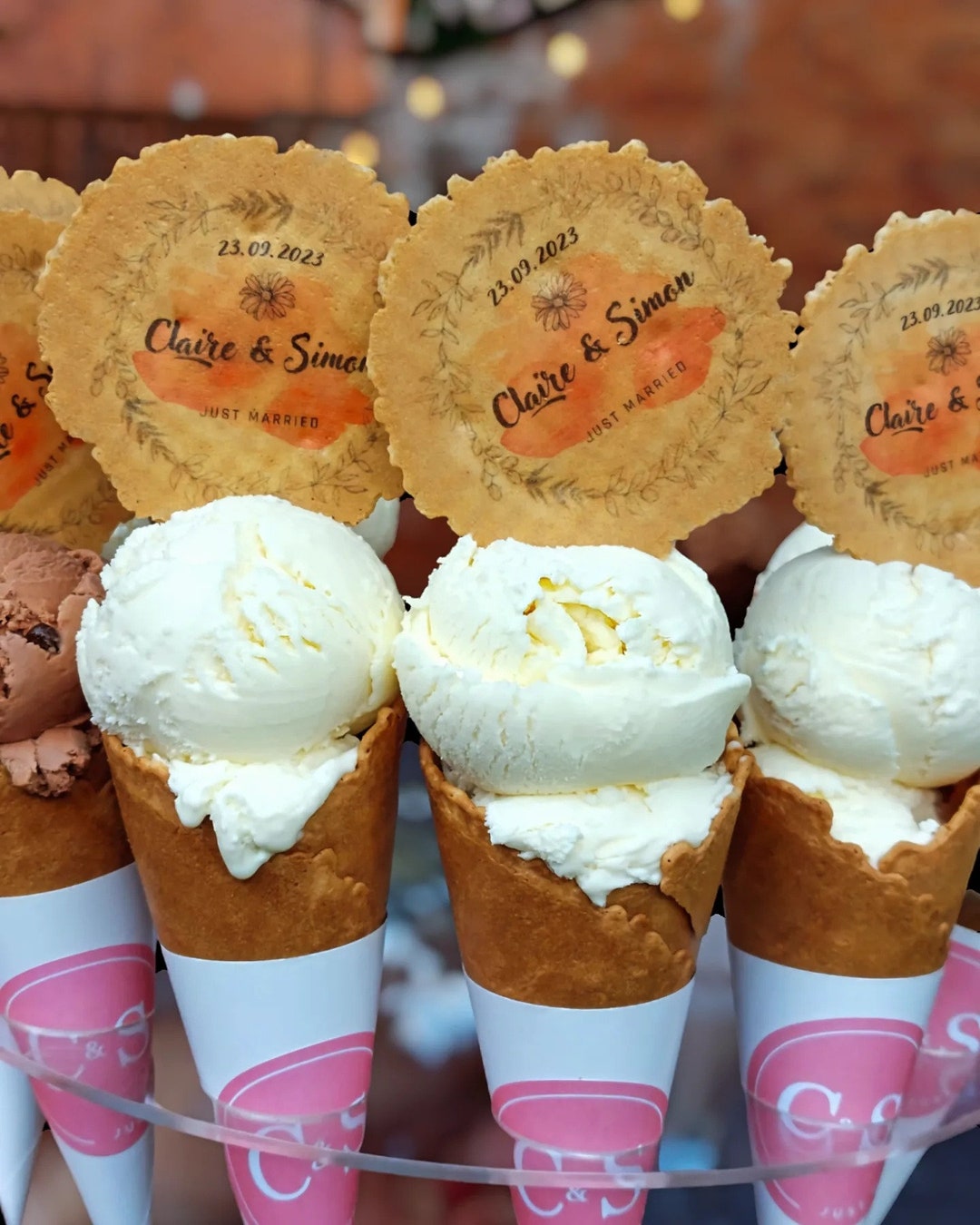 Bespoke Wedding Wafer Biscuits - 140 Discs - Etsy