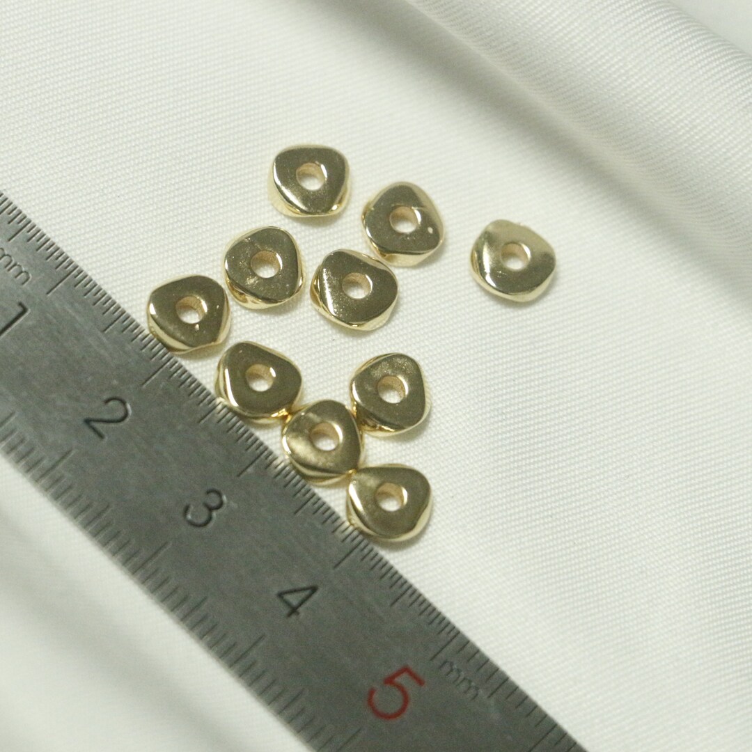 14k Gold Triangle Spacer Beads: Copper Clad DIY Accessories (10pcs) - Etsy