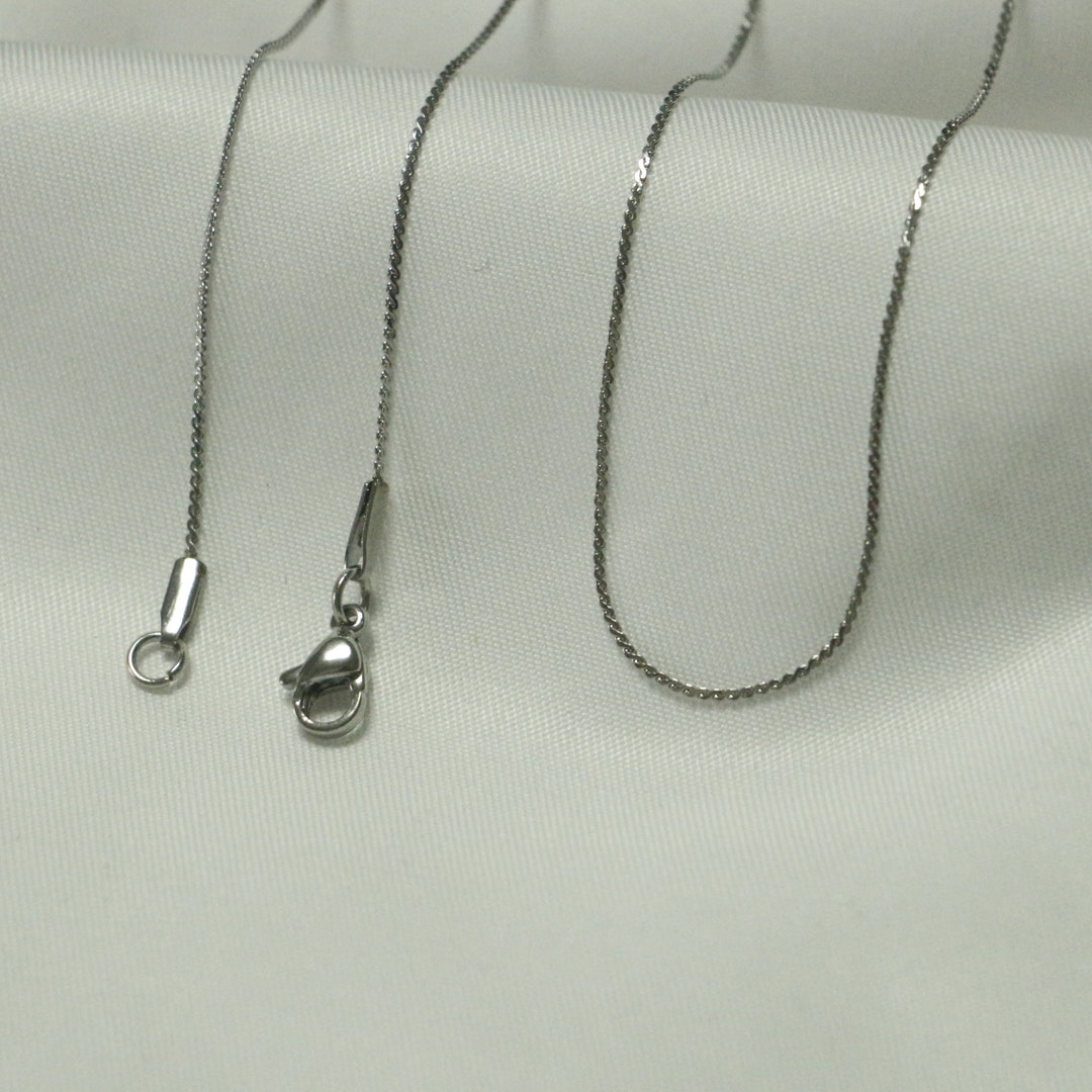 Platinum S-shaped Chain Necklace: Thin DIY Jewelry Chain (460mm) - Etsy