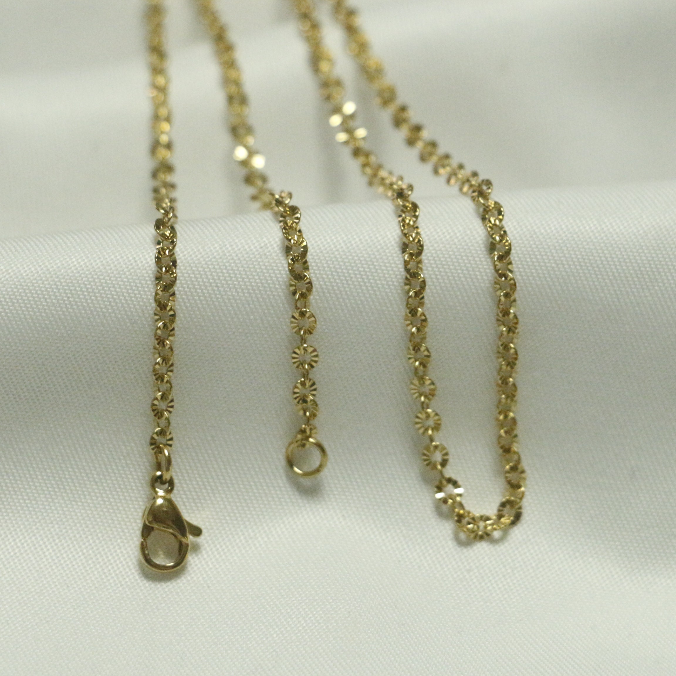 18k Real Gold-plated Collarbone Necklace-hollow O-shaped Link ...