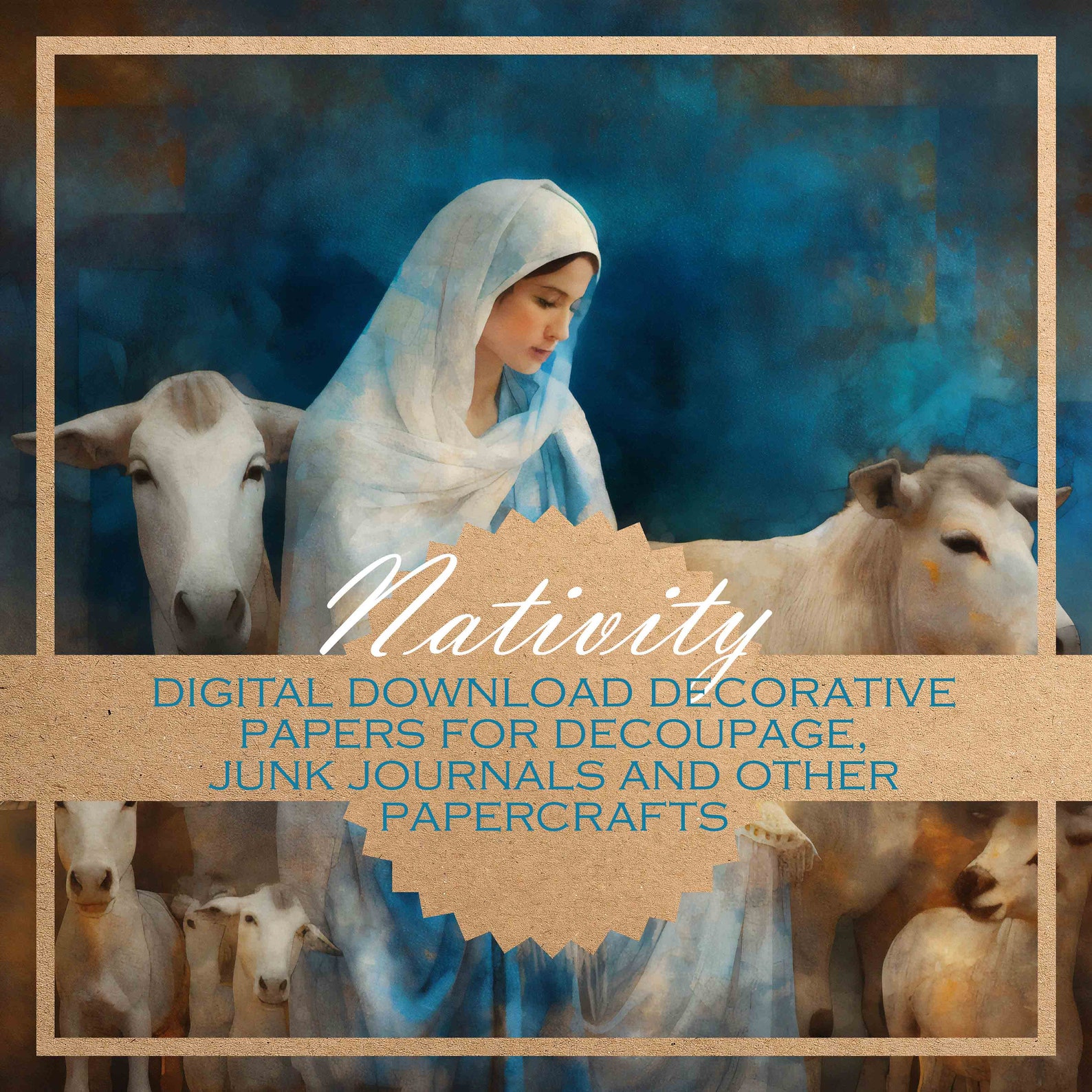 Nativity: Decoupage DIGITAL PAPERS Suitable for All Kinds of Paper ...