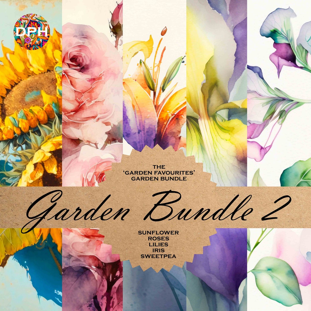 Garden Bundle 2 Garden Favourites: Floral Decoupage Paper/digital ...