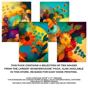 Scheherazade - Printable Decoupage Papers, Home Print DIGITAL PAPERS ...