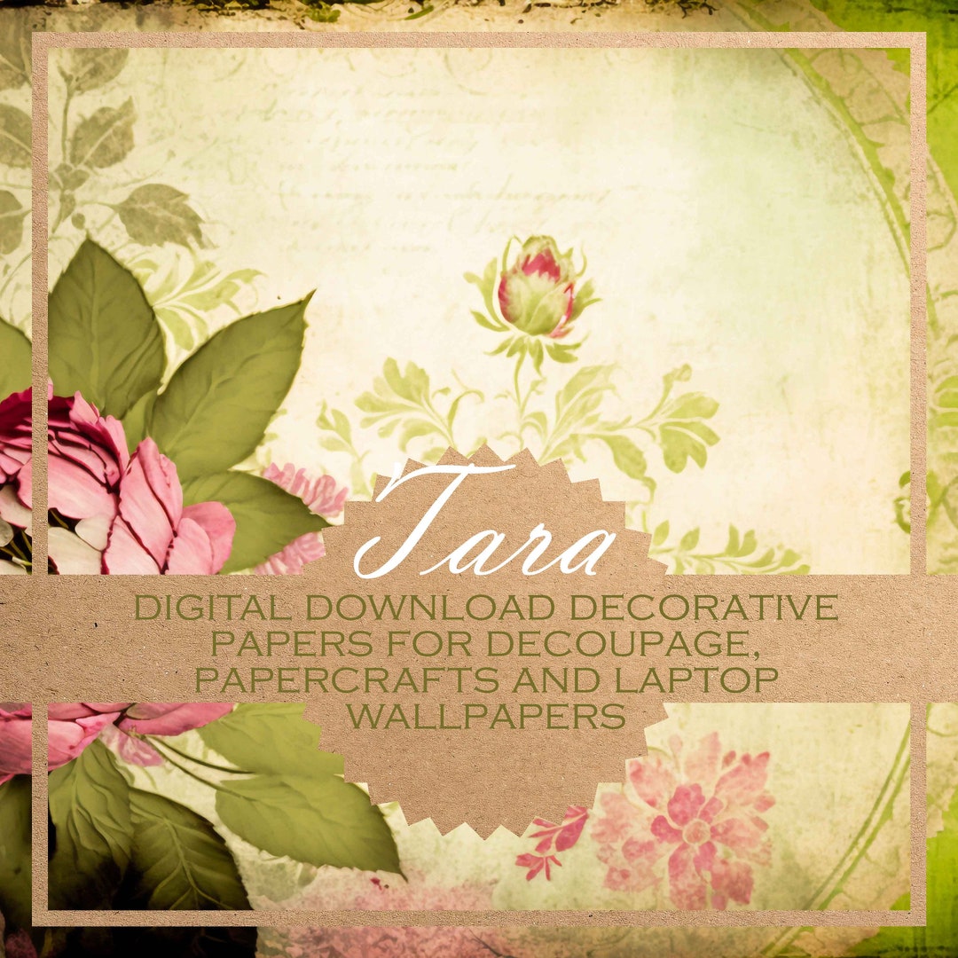 Tara: Decoupage Paper/digital PAPERS for Download, Card-making ...