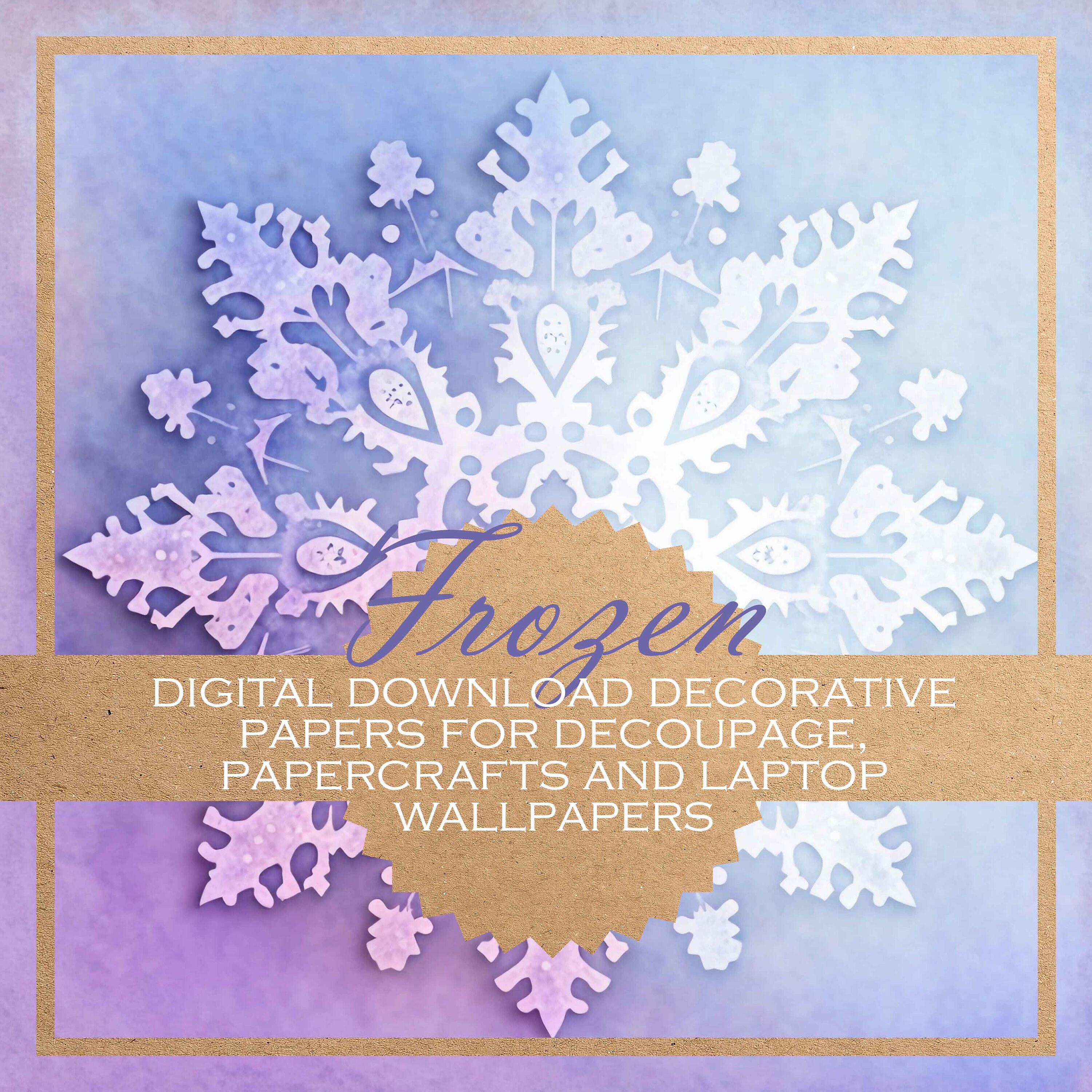 Frozen: Decoupage Paper/ DIGITAL PAPERS Suitable for All Kinds of Paper ...