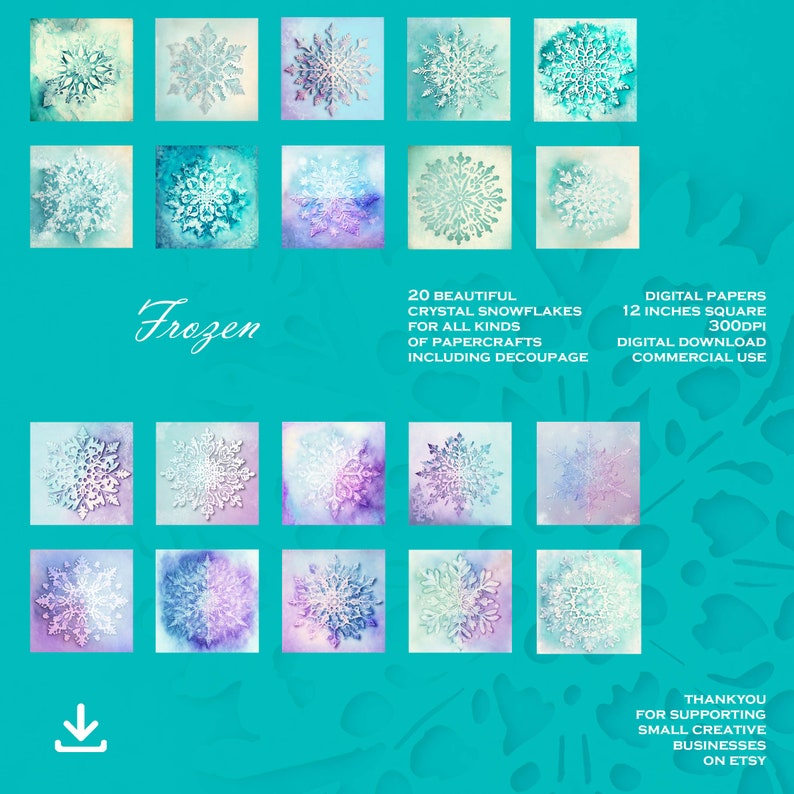 Frozen: Decoupage Paper/ DIGITAL PAPERS Suitable for All Kinds - Etsy