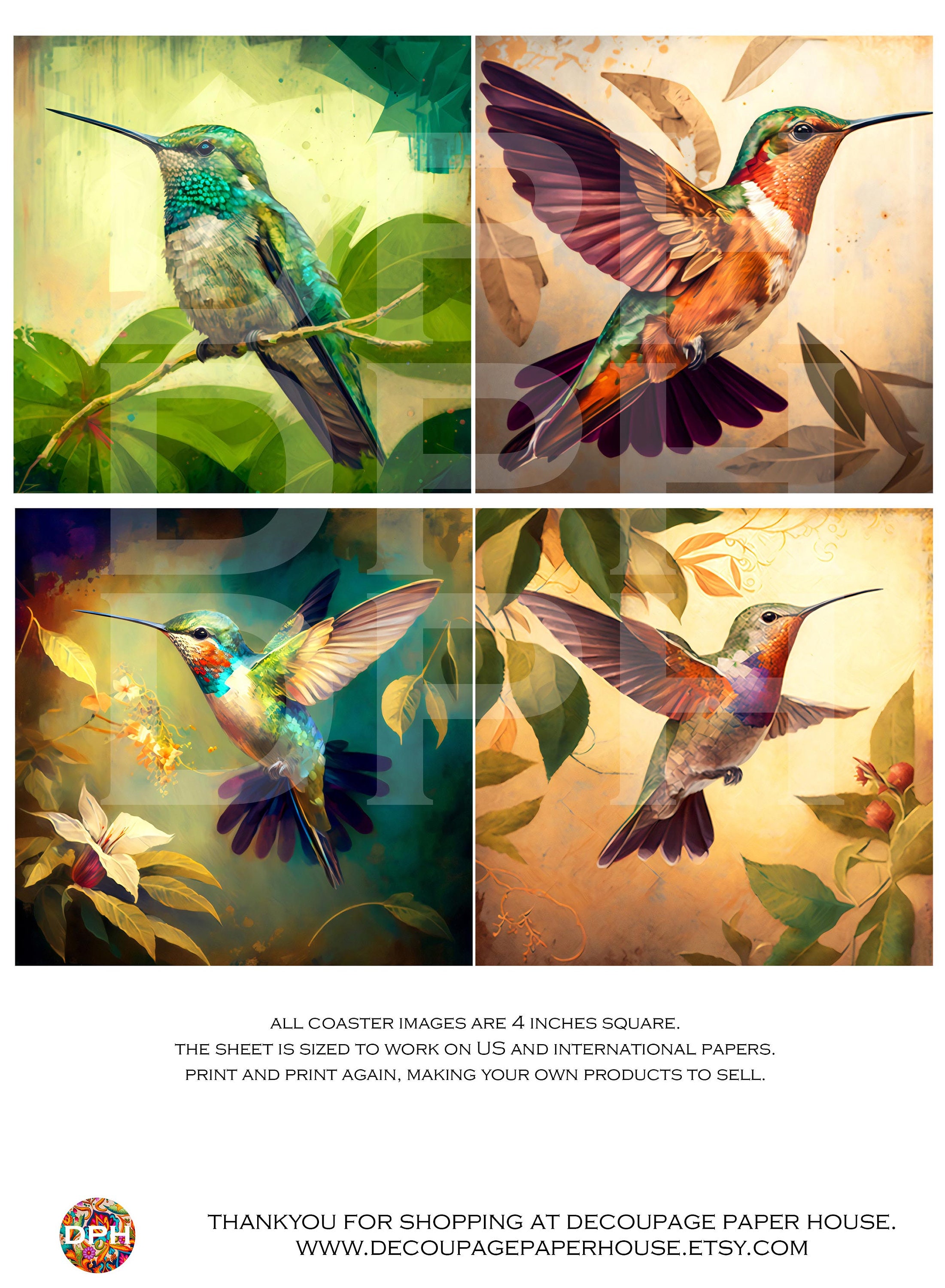 Printable 4x4 Images / ZEPHYR Theme / for - Etsy