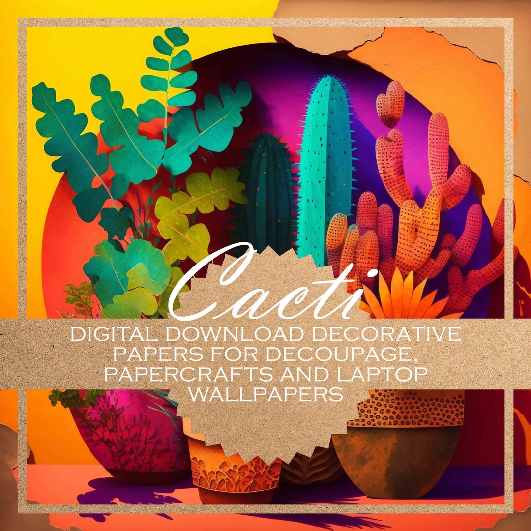 Cacti: Decoupage Papers / Download Beautiful DIGITAL PAPERS for All ...