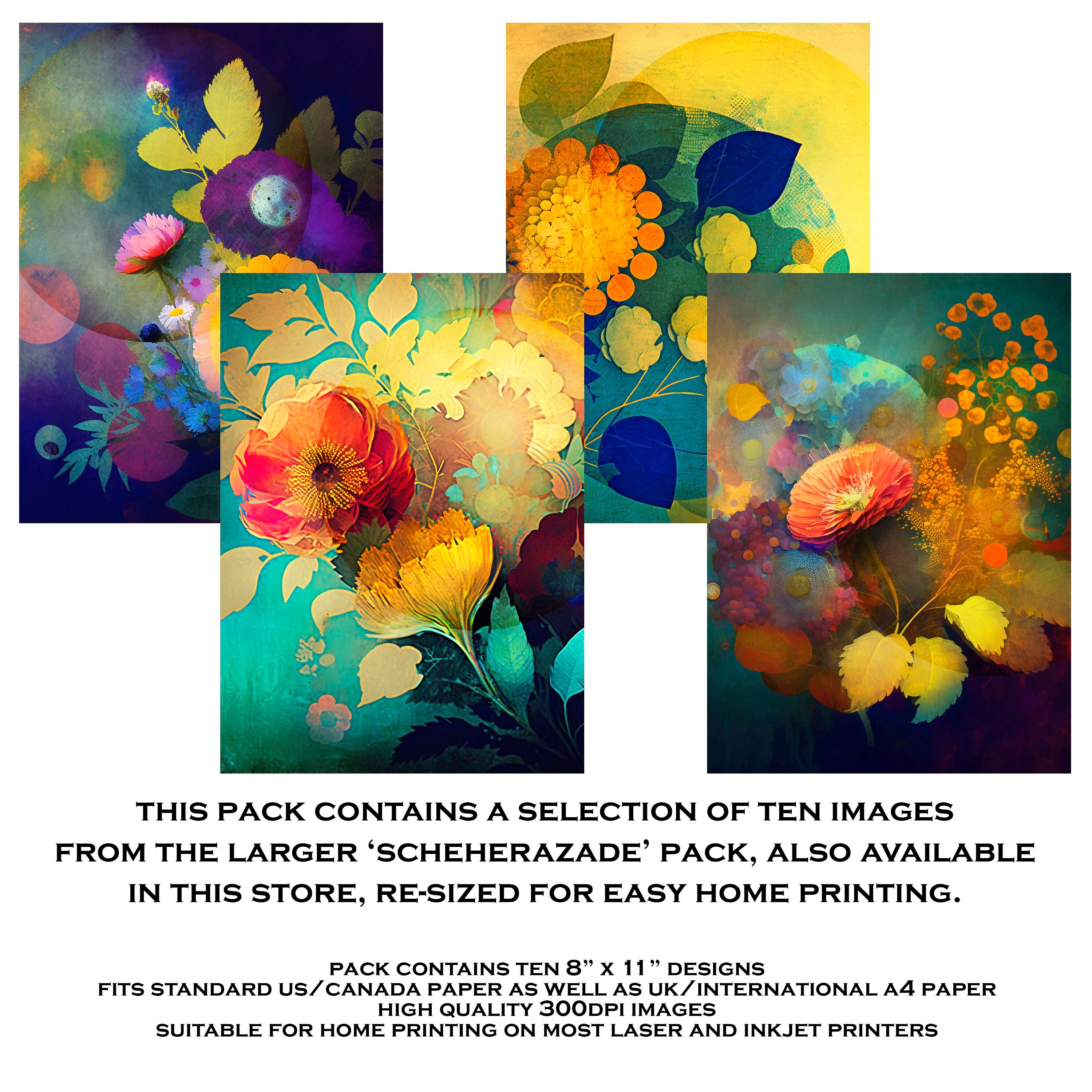 Scheherazade - Printable Decoupage Papers, Home Print DIGITAL PAPERS ...