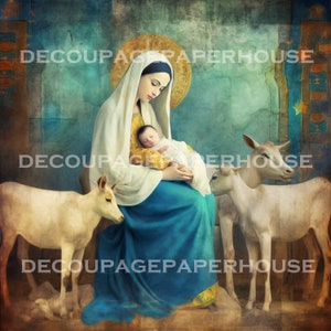 Nativity: Decoupage DIGITAL PAPERS Suitable for All Kinds of Paper ...