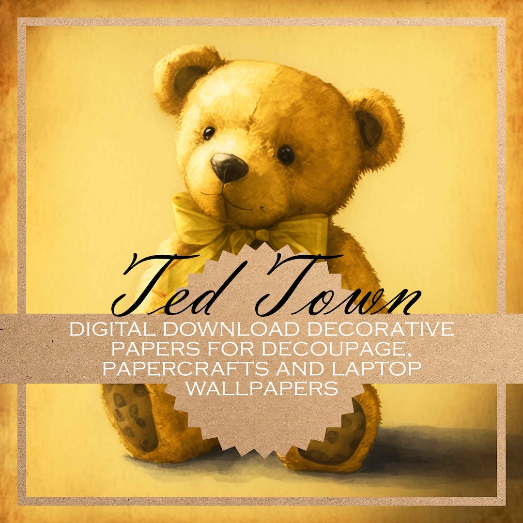 Ted Town: Decoupage Paper/14x Beautiful DIGITAL PAPERS Suitable for All ...