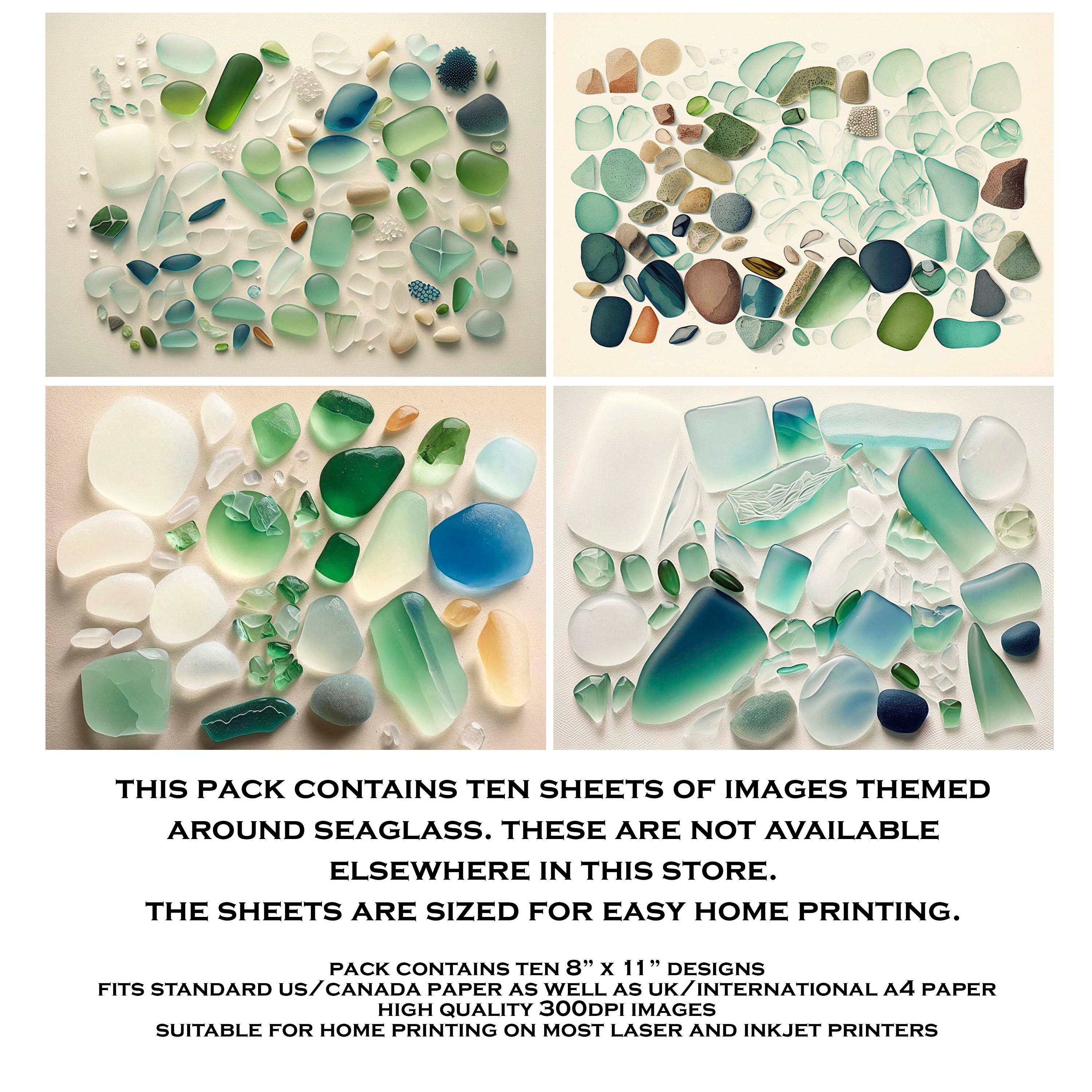 Seaglass Printable Decoupage Papers Home Print DIGITAL - Etsy