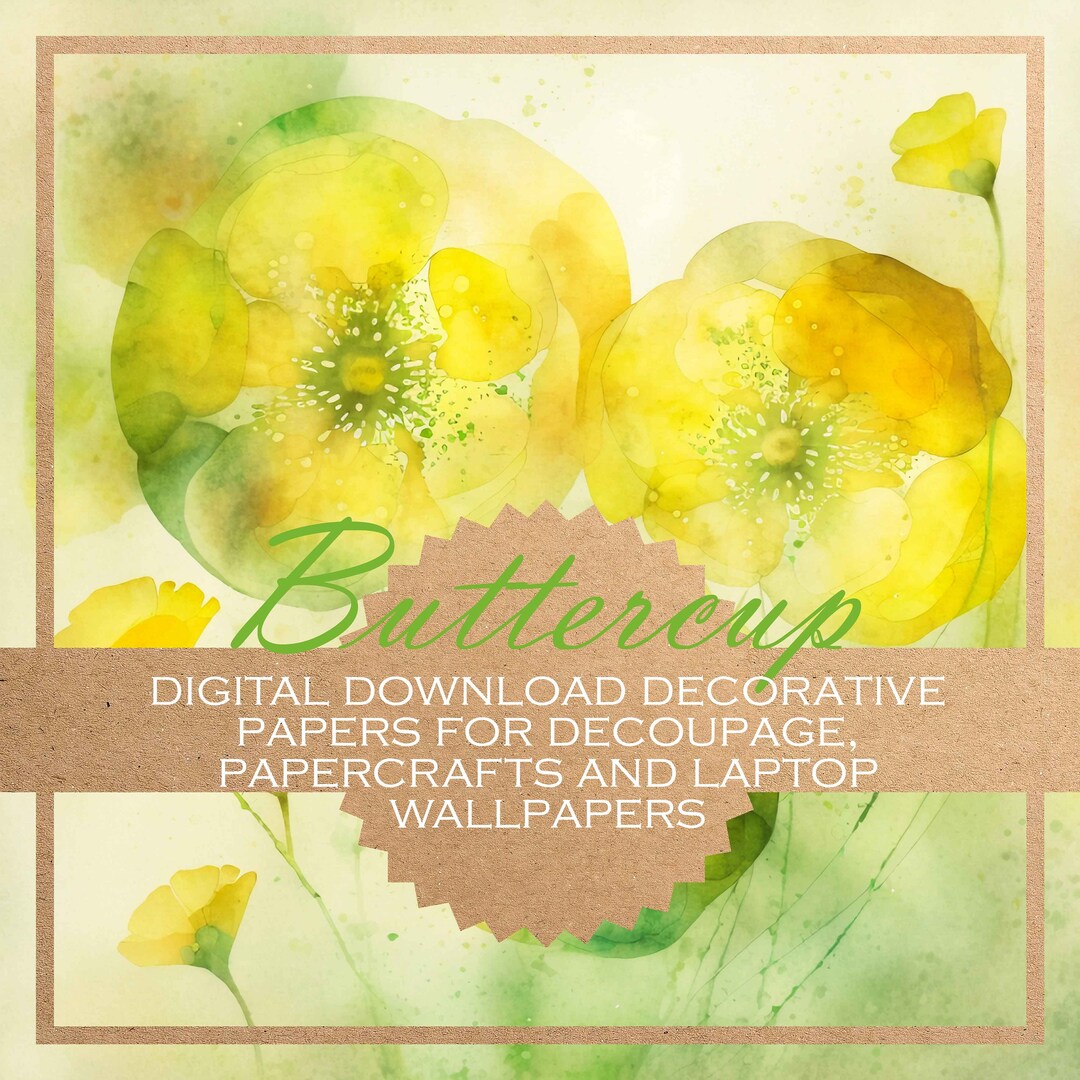 Buttercup: Decoupage DIGITAL PAPERS for All Kinds of Paper Crafts and ...