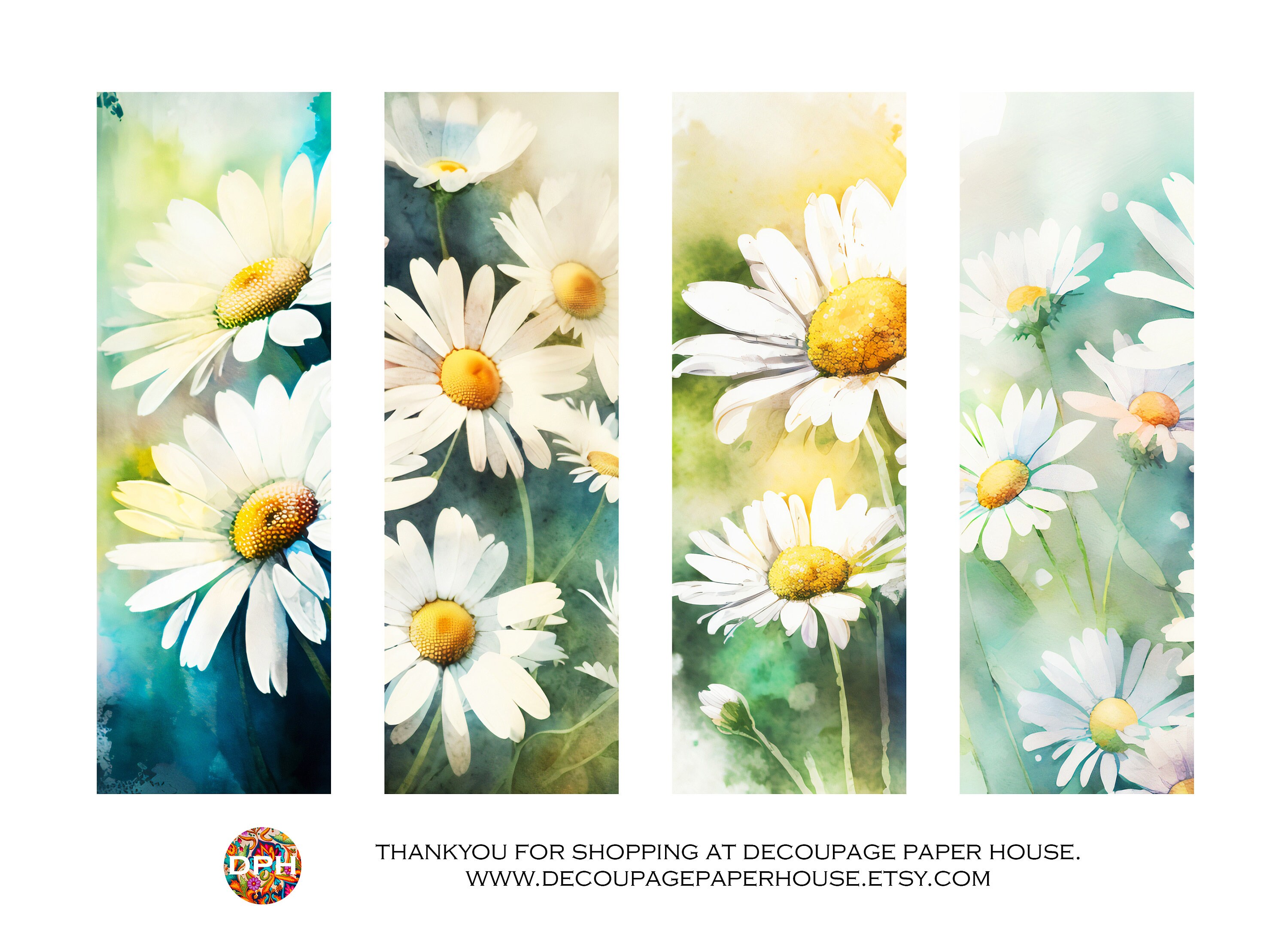 Daisy: Printable Digital Bookmarks Just Download and Print - Etsy