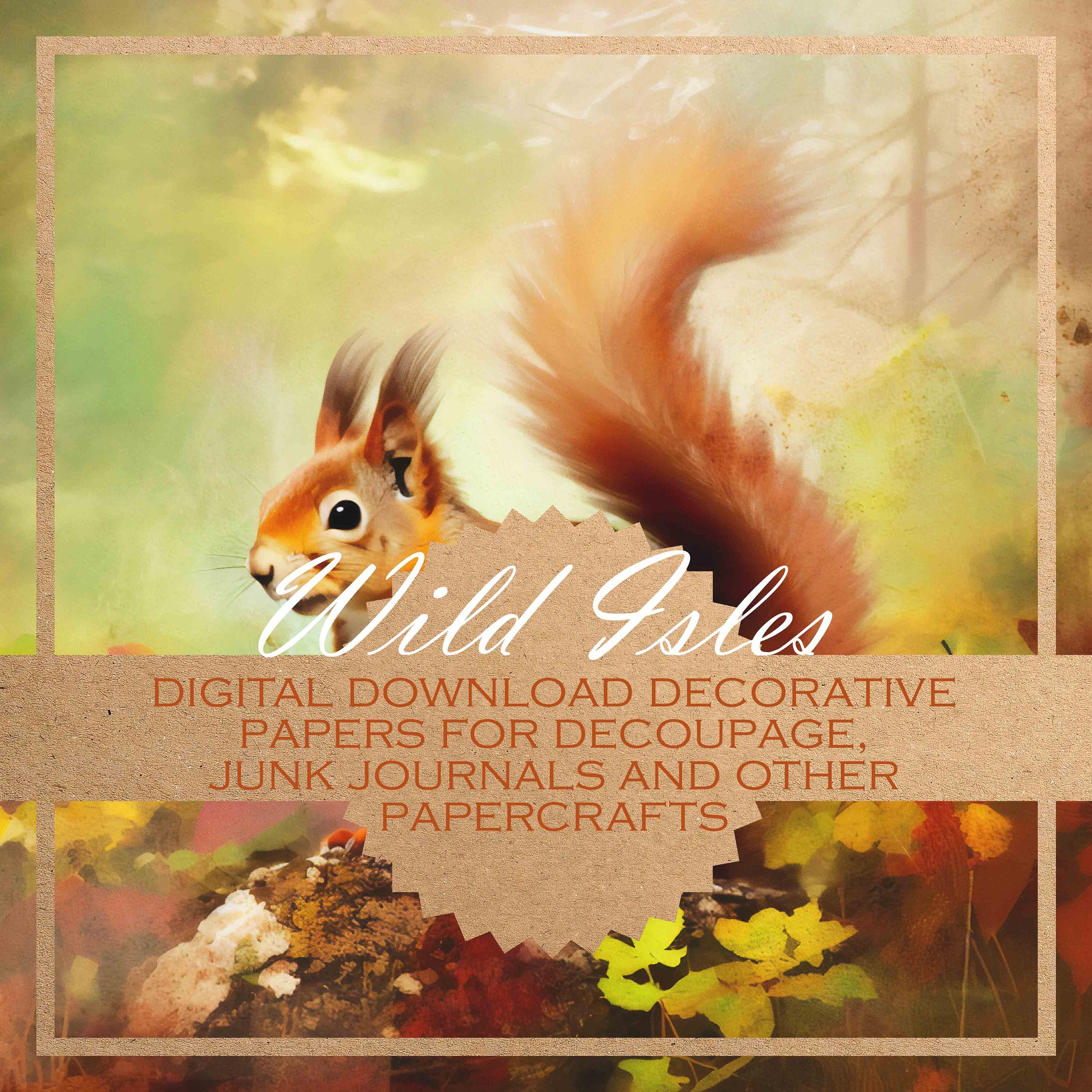 Wild Isles: Decoupage Paper 12x British Wildlife Designs/ DIGITAL ...