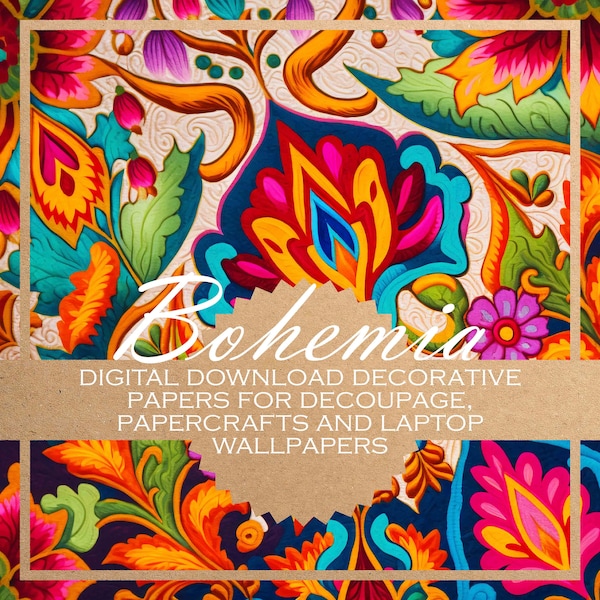 Bohemian Decoupage Paper - Etsy