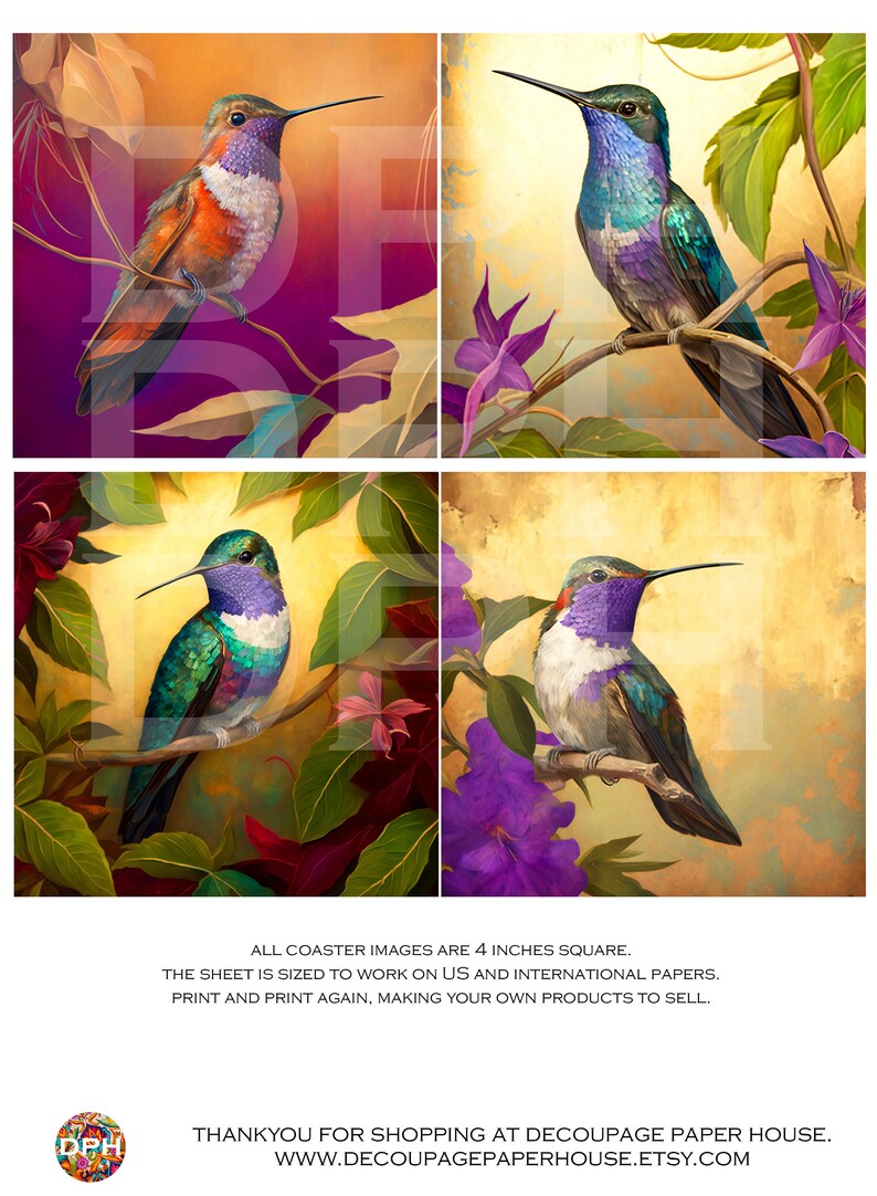 Printable 4"x4" Images / ZEPHYR Theme / for Coasters, Greetings Cards ...