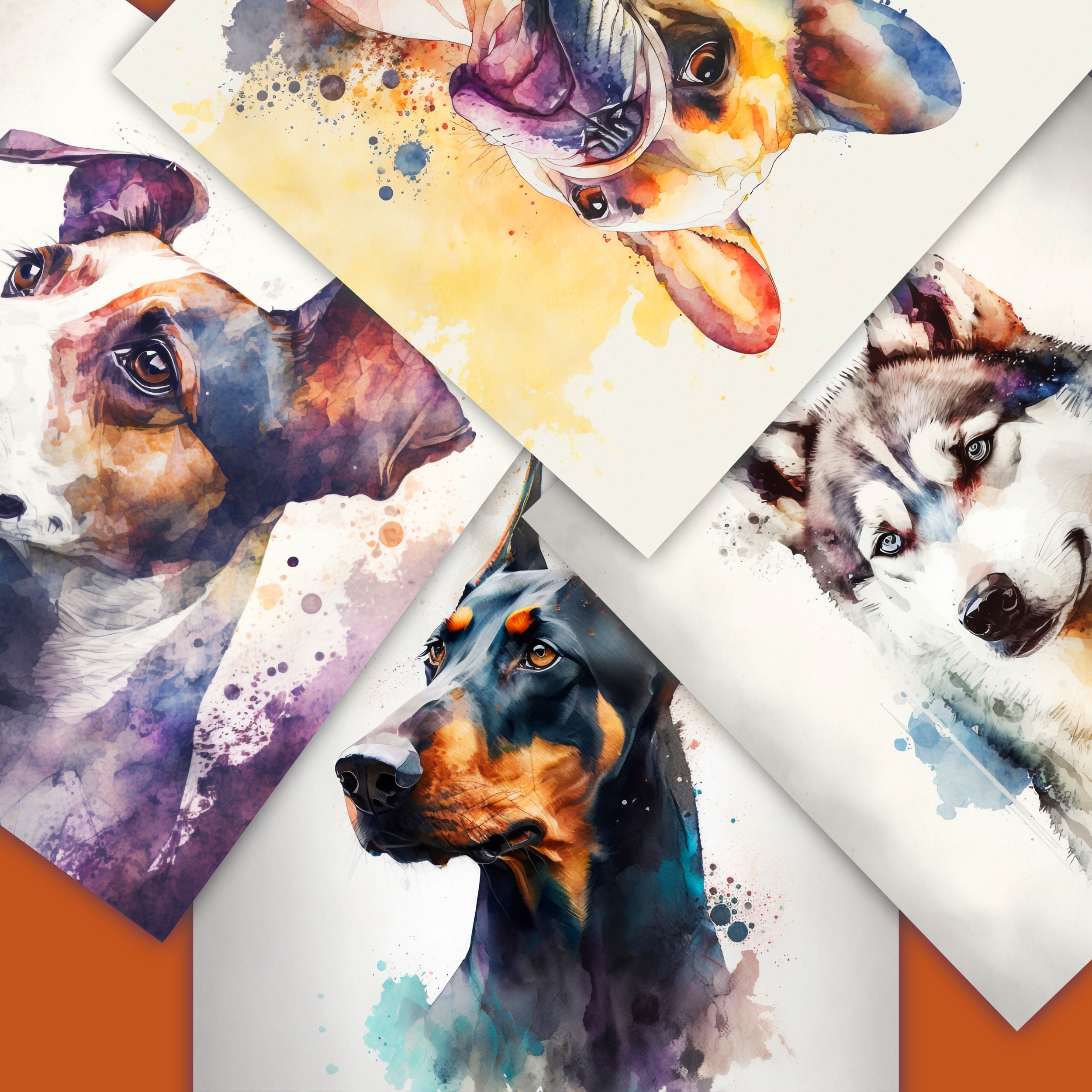 Woof: Digital Dogs for Laptop Wallpapers, Decoupage, Papercrafts ...