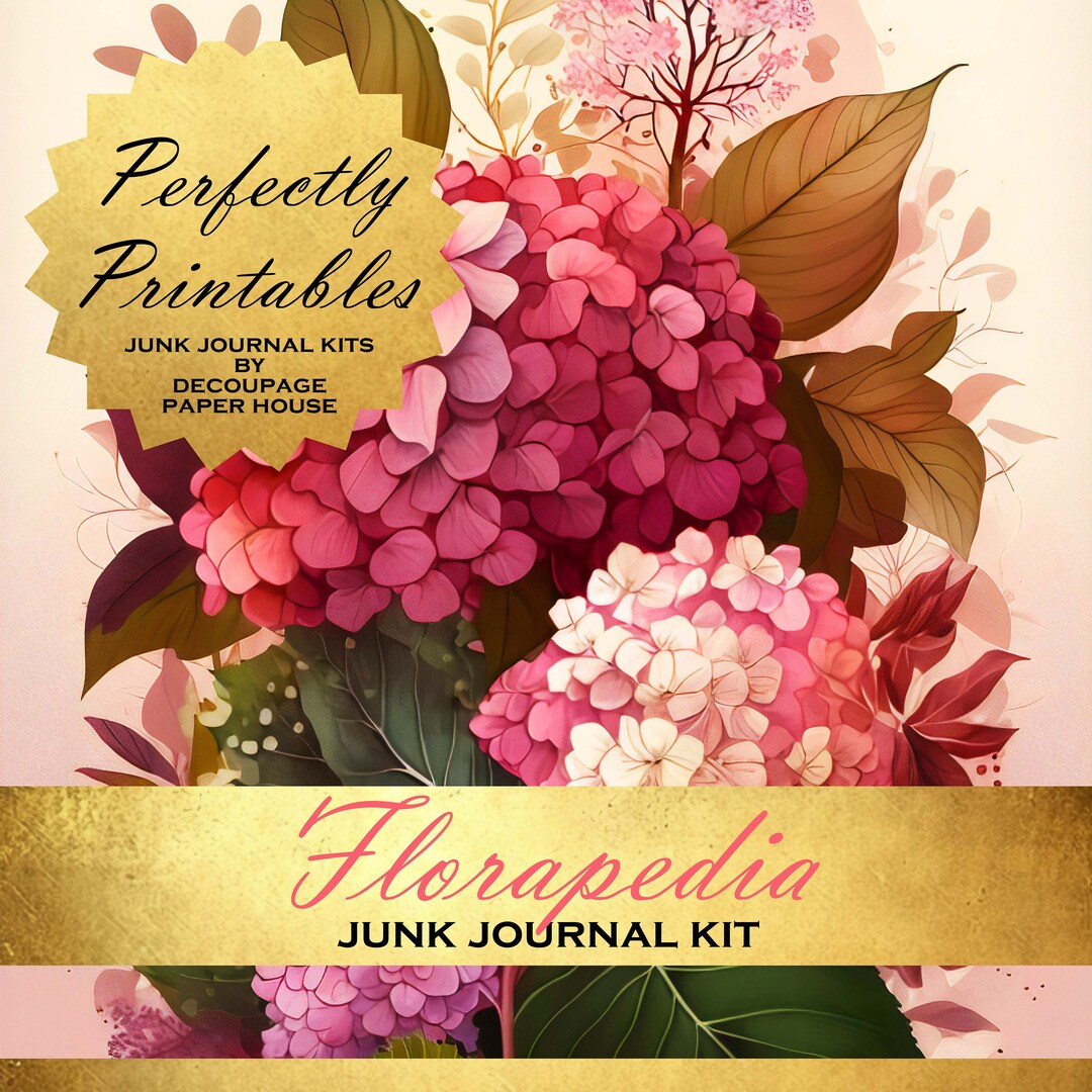 Florapedia Junk Journal Kit: Printable DIGITAL PAPERS & Journal ...