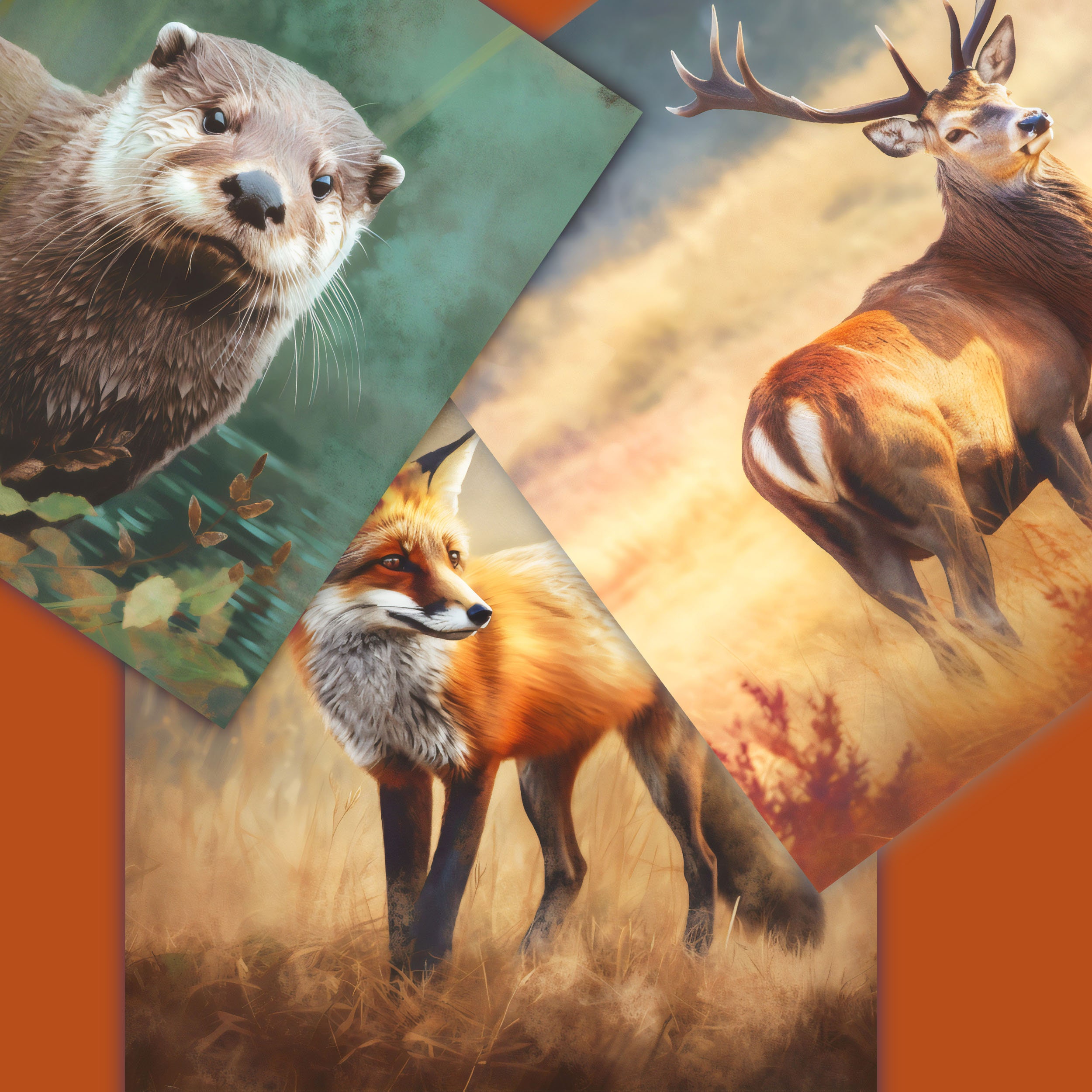 Wild Isles: Decoupage Paper 12x British Wildlife Designs/ DIGITAL ...