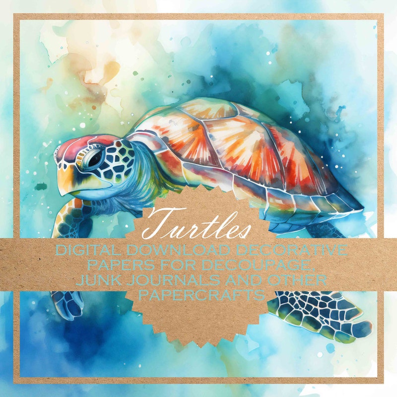 Sea Turtle Decoupage Paper - Etsy