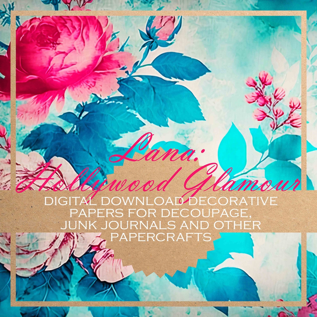 Lana: Shabby Chic Decoupage Paper/digital PAPERS for Junk Journals ...