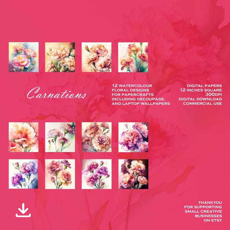 Garden Bundle 3 Garden Essentials: Floral Decoupage Paper/digital ...