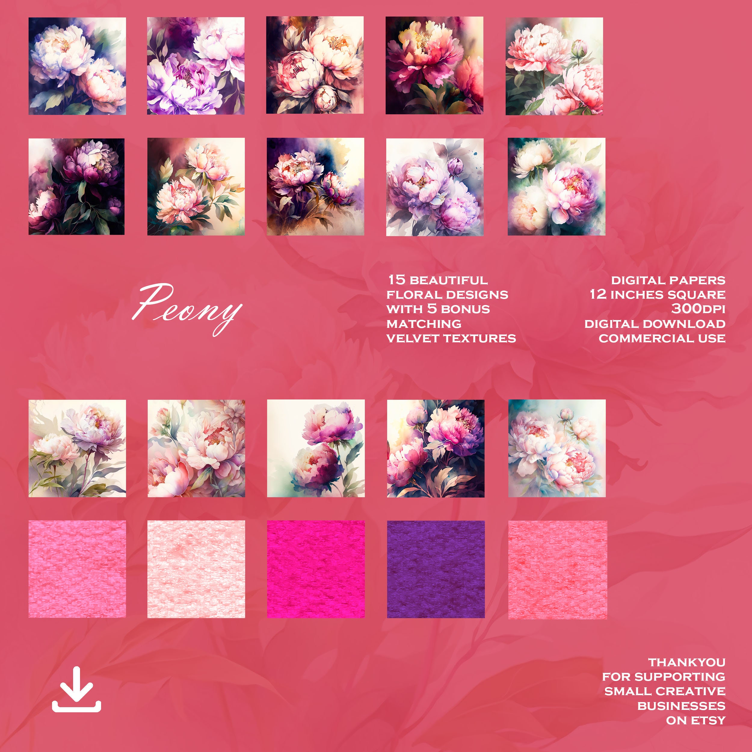 Garden Bundle 3 Garden Essentials: Floral Decoupage Paper/digital ...