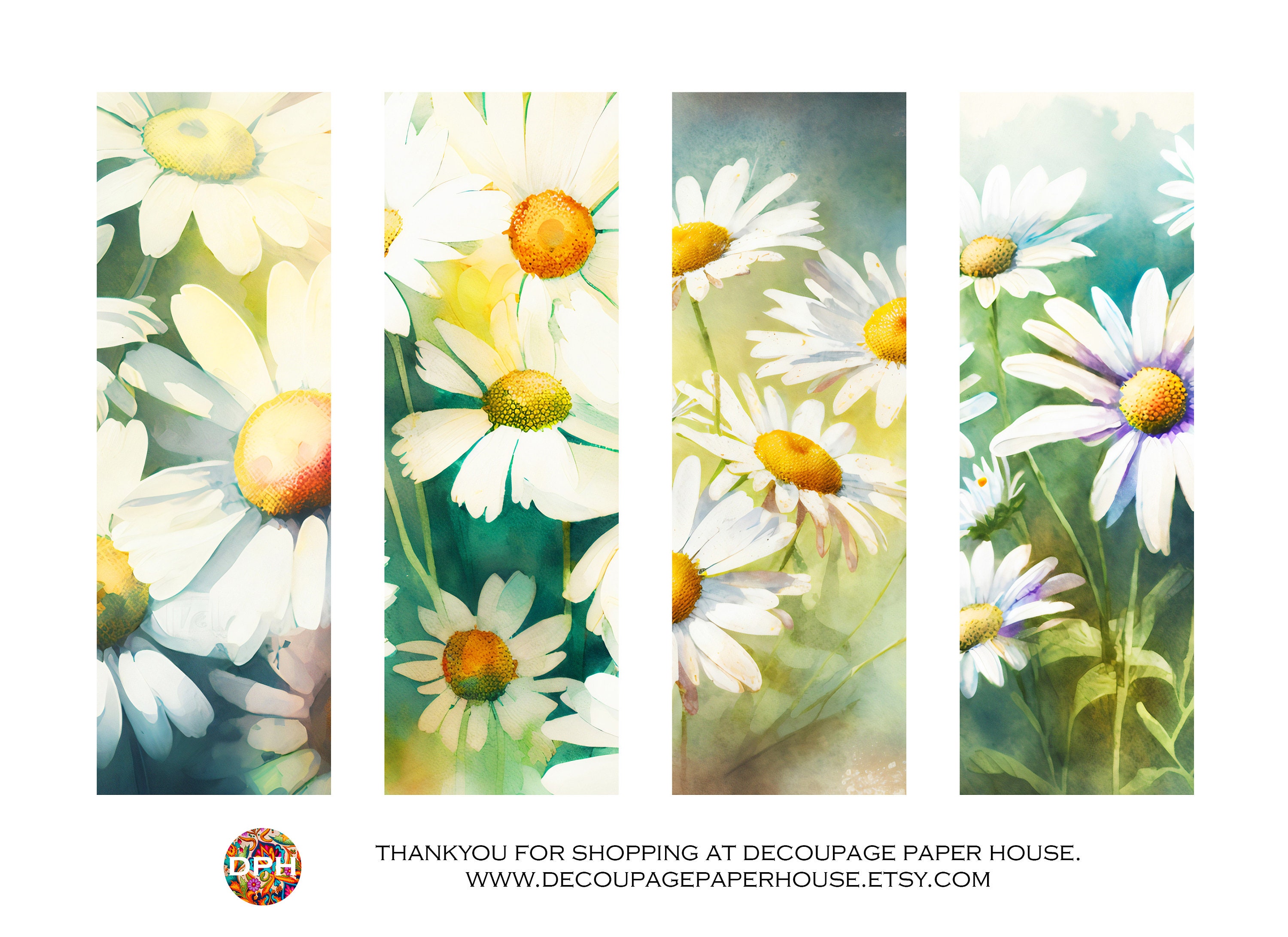 Daisy: Printable Digital Bookmarks Just Download and Print - Etsy