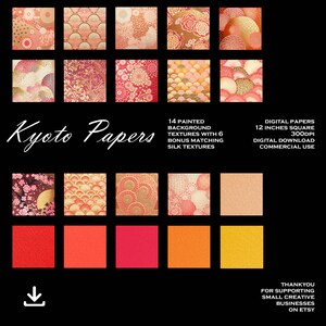 Kyoto Papers: Decoupage Paper/ 14x Beautiful DIGITAL PAPERS for All ...