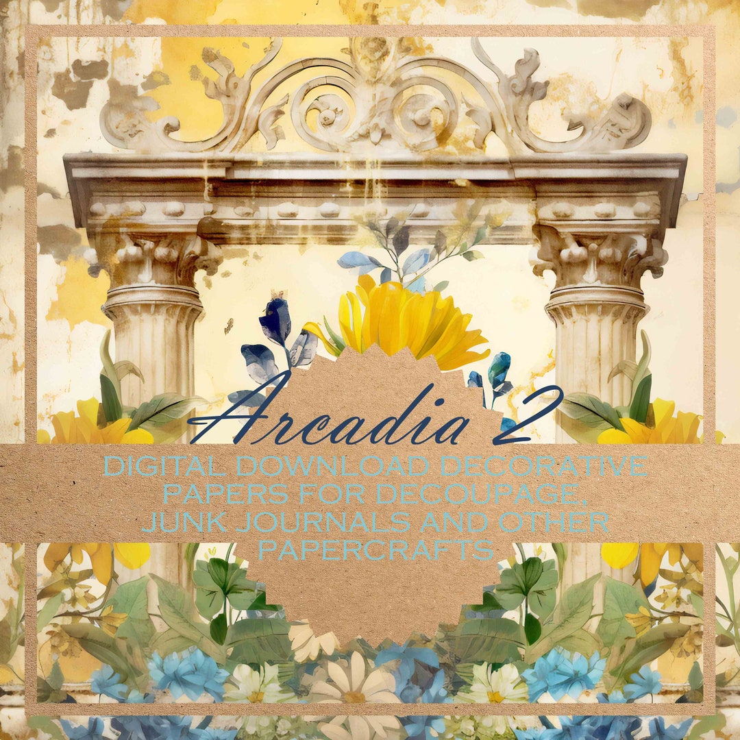 Arcadia 2: Decoupage DIGITAL PAPERS Suitable for All Kinds of Paper ...