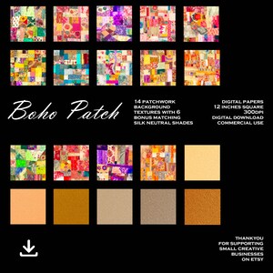 Boho Patch : Decoupage Download DIGITAL PAPERS Suitable for All Kinds ...