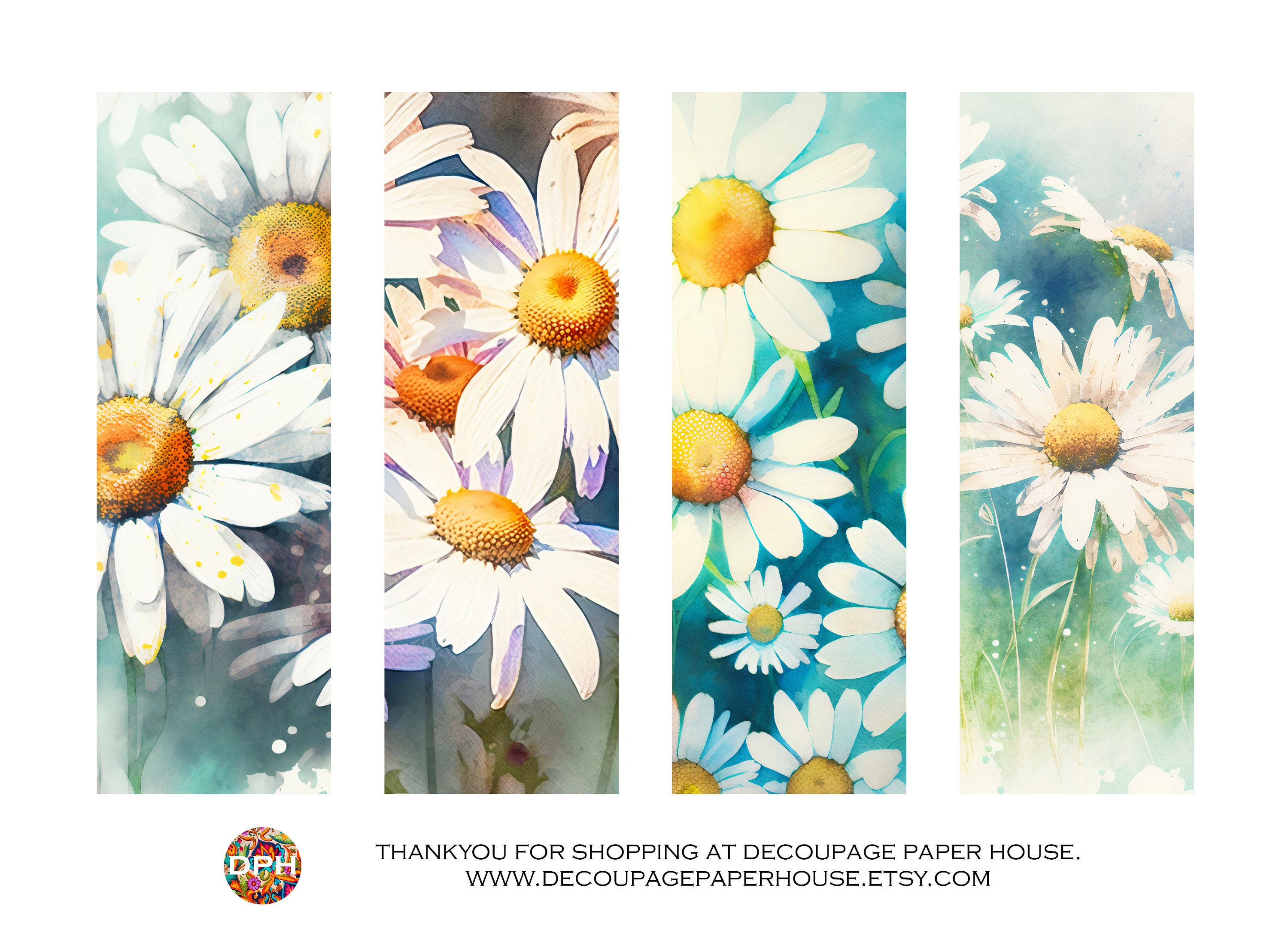Daisy: Printable Digital Bookmarks Just Download and Print - Etsy