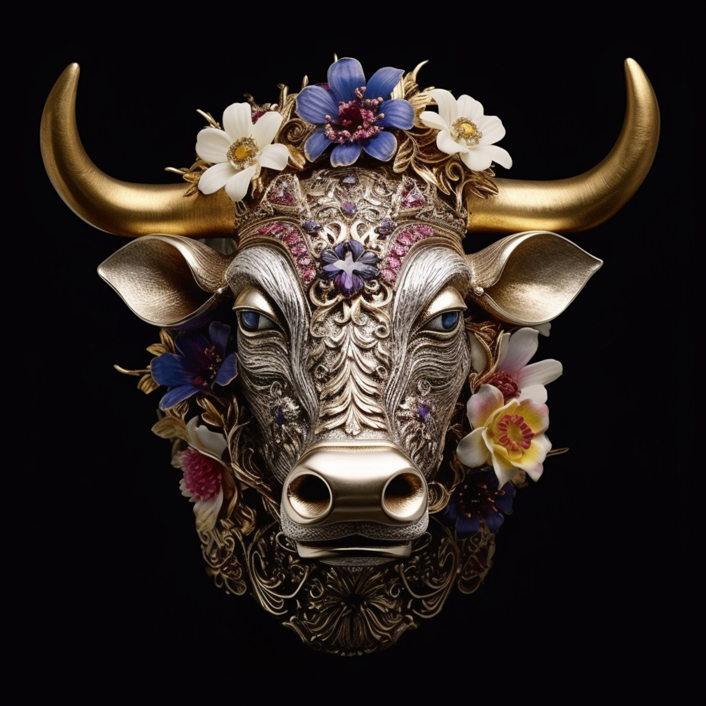 THE TAURUS Artwork, Digital Art, Digital Art, Zodiac, Contemporary Art ...