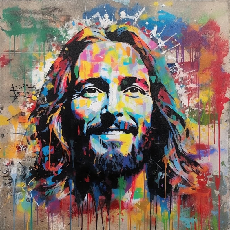 JESUS CHRIST Street Art, Religion, Contemporary Art, Painting, Art ...