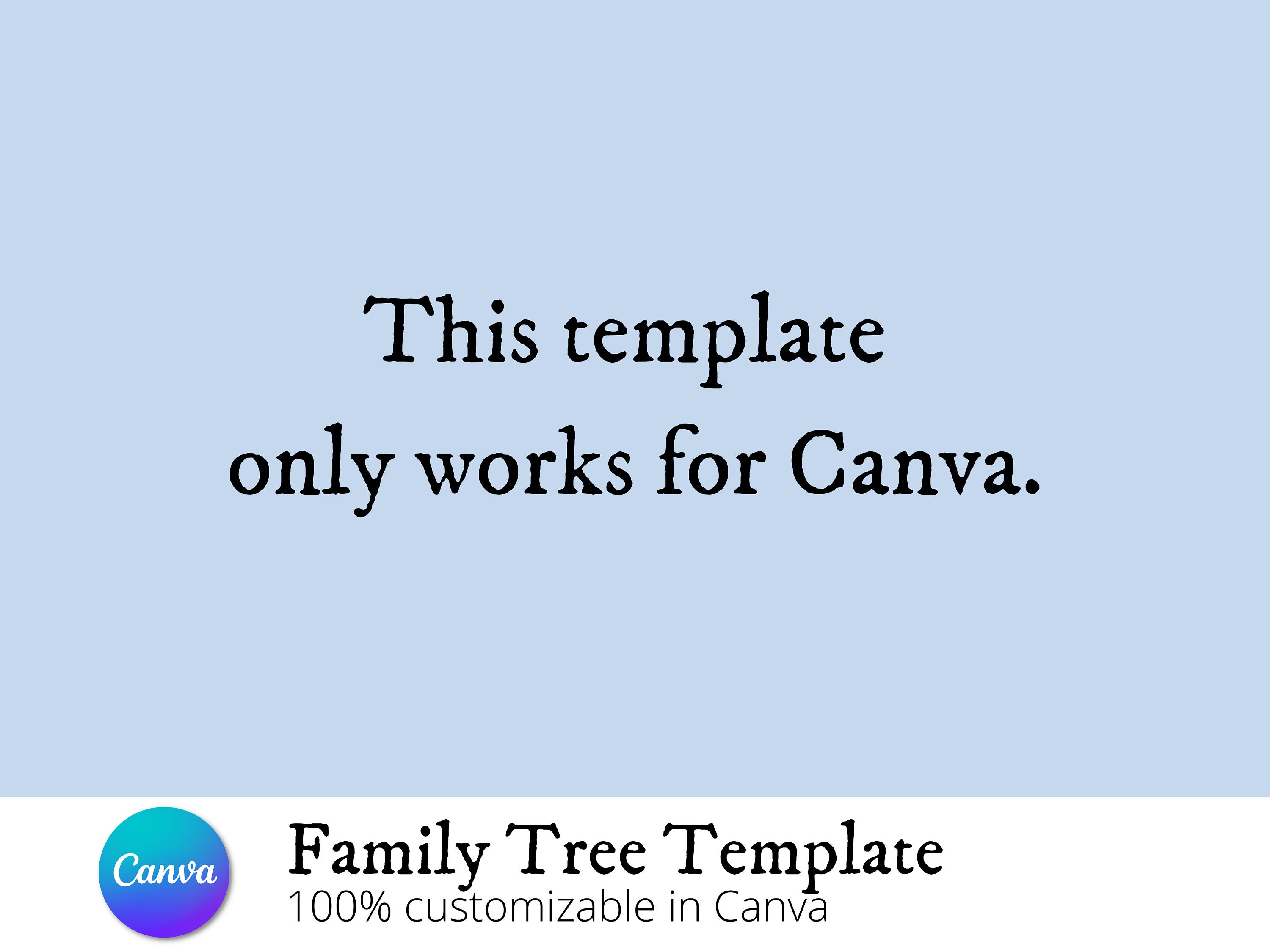 Family Tree Template A4 & Letter Size Genealogy Family - Etsy Australia