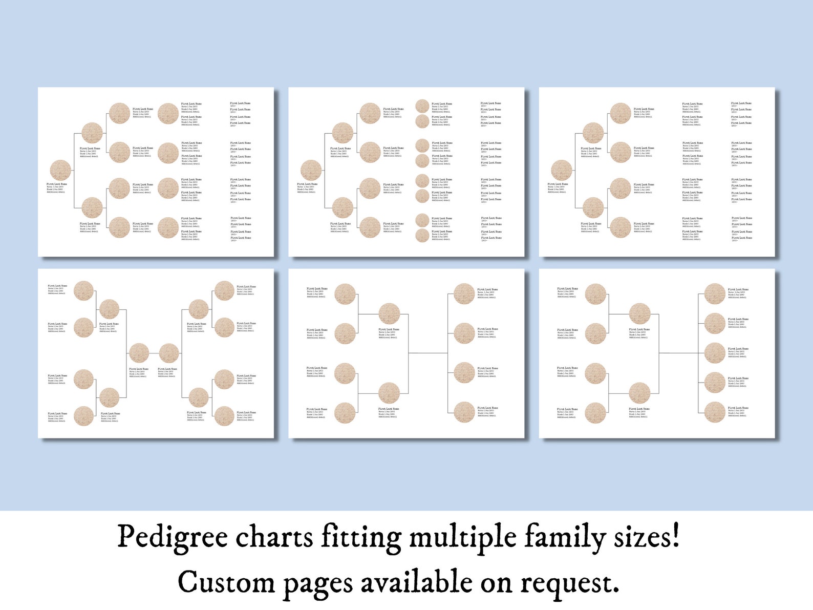 Family Tree Template A4 & Letter Size Genealogy Family - Etsy Australia