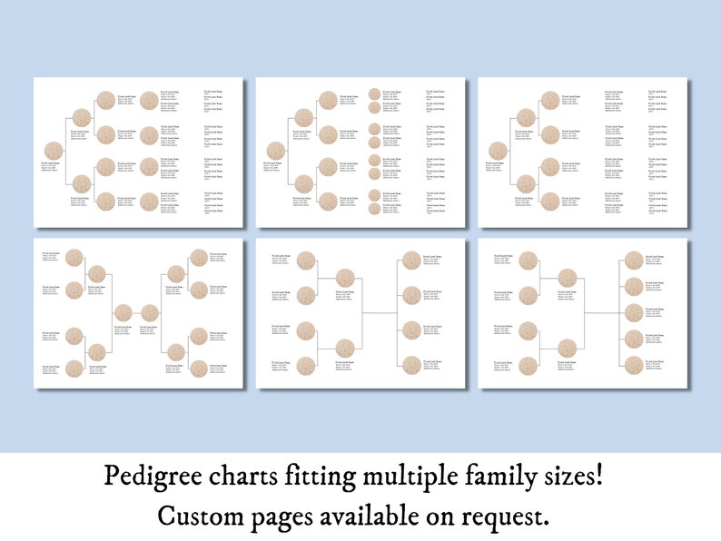 Family Tree Template A4 & Letter Size Genealogy Family - Etsy Australia