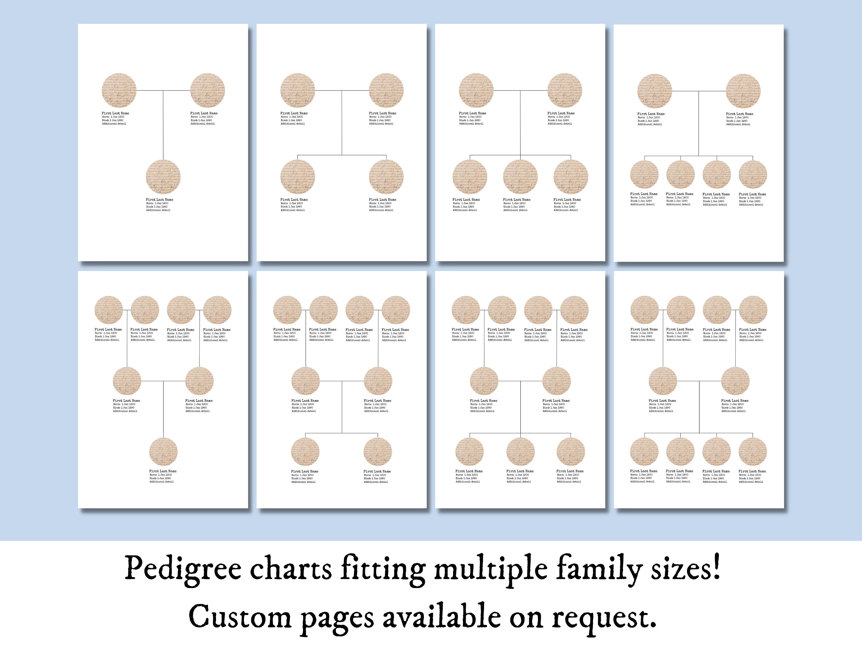 Family Tree Template A4 & Letter Size Genealogy Family - Etsy Australia
