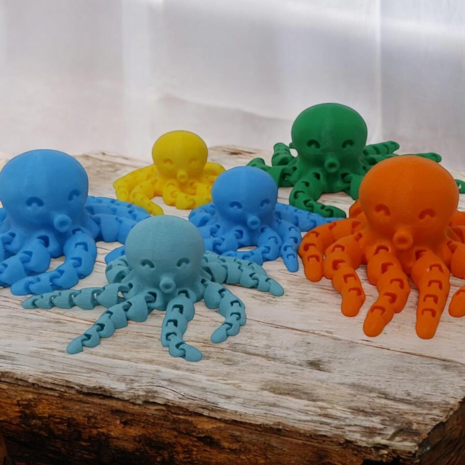 Articulated 3d Printed Cute Octopus, 3d Printed Octopus Toys, 3d ...