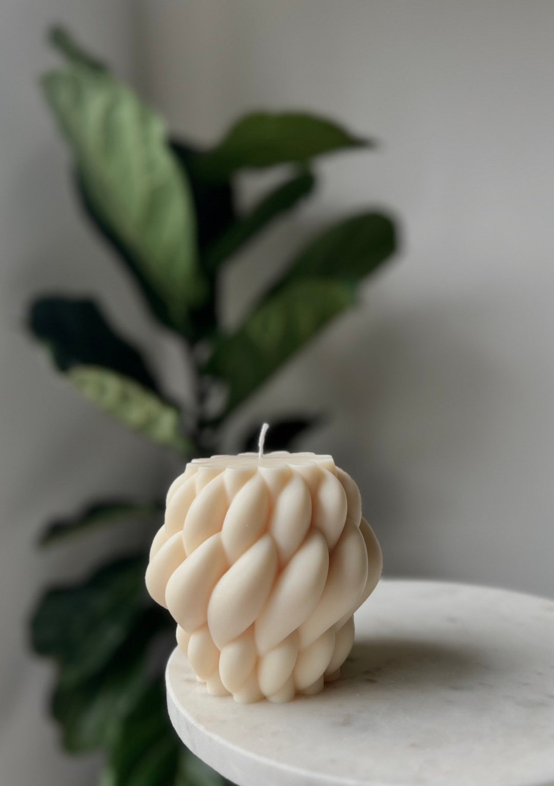 Knitted Candle Shaped Candle Twisted Rope Candle Coffee Table Decor - Etsy