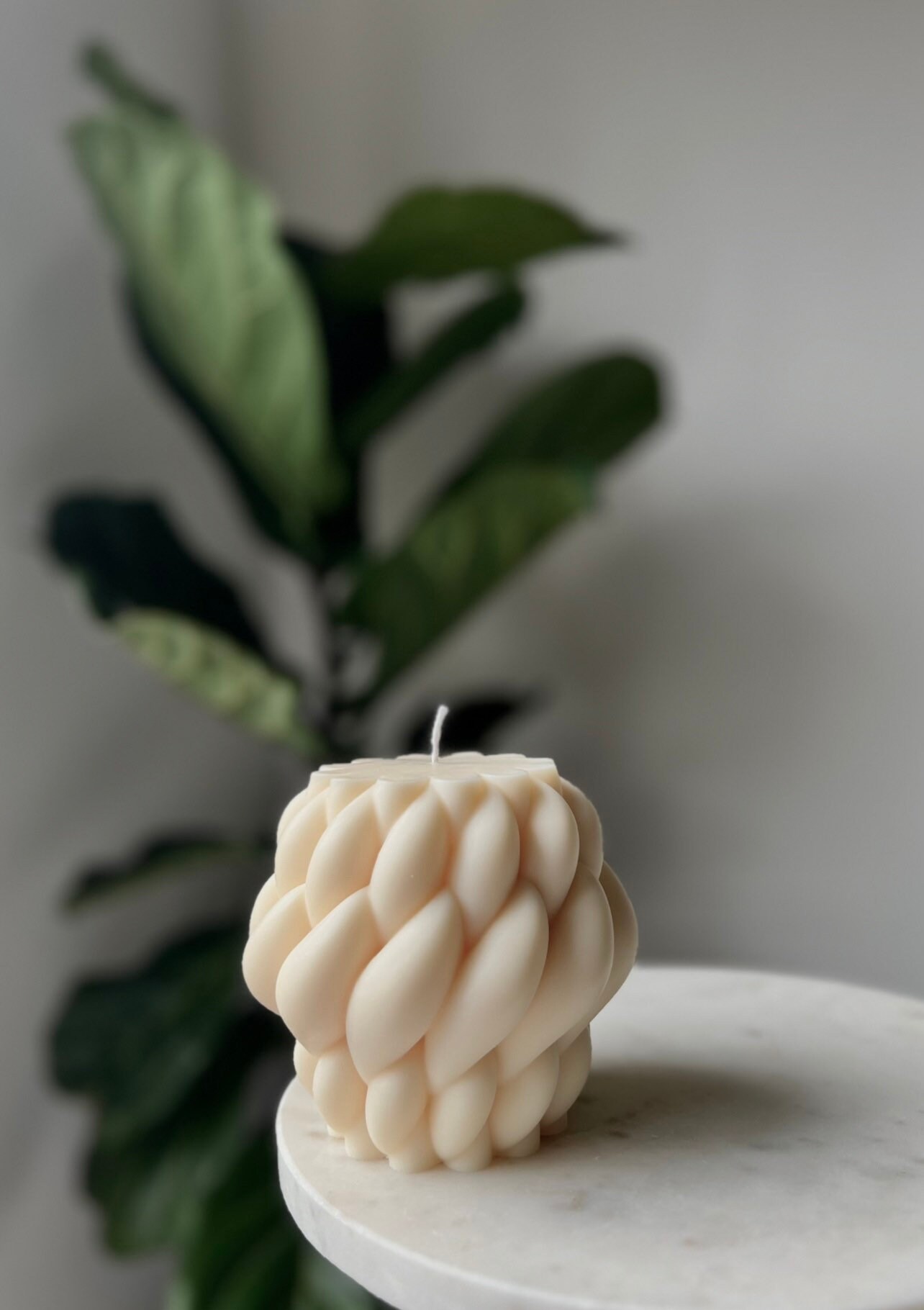 Knitted Candle Shaped Candle Twisted Rope Candle Coffee Table Decor - Etsy