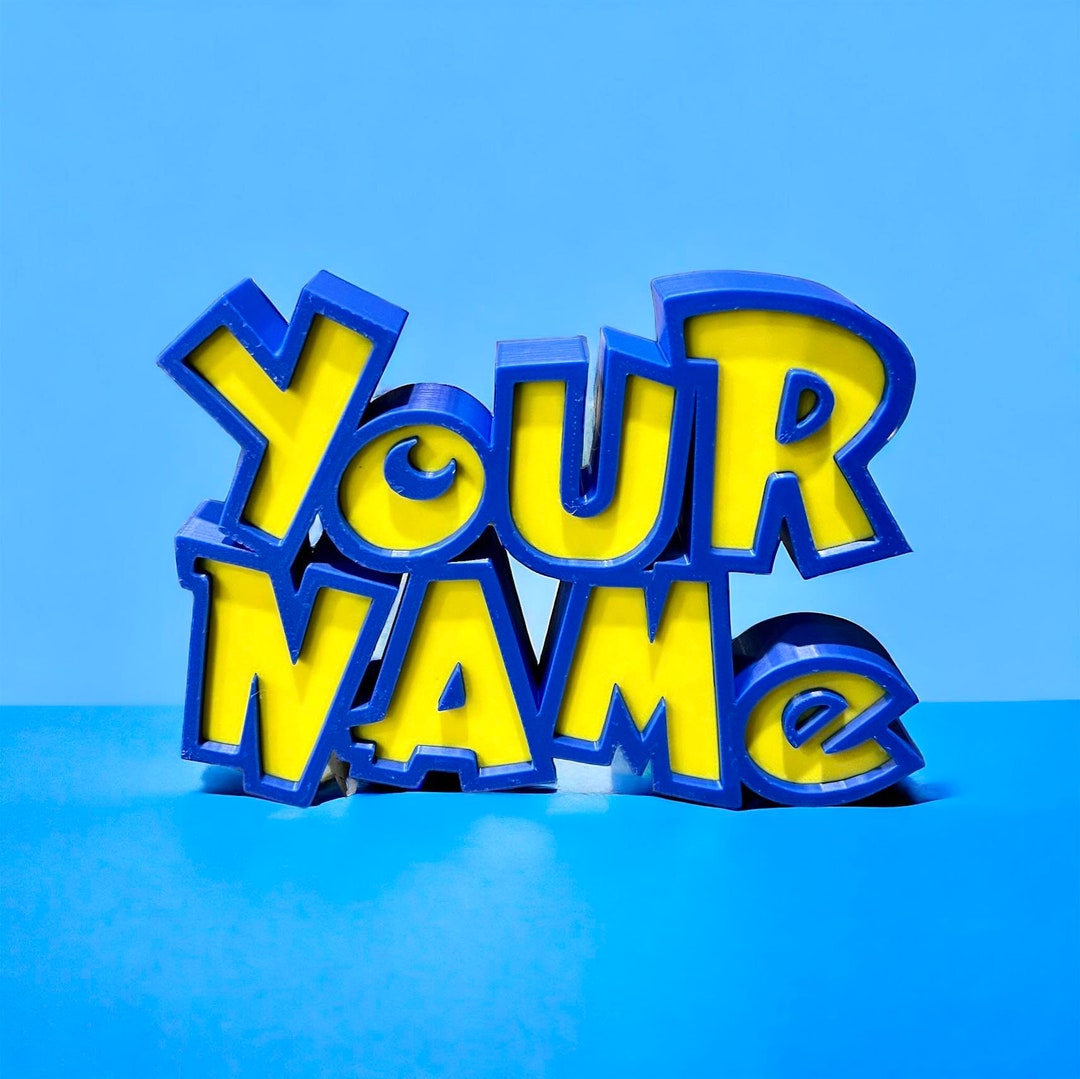 Personalized Pokemon-themed Name 3D Printed - Etsy