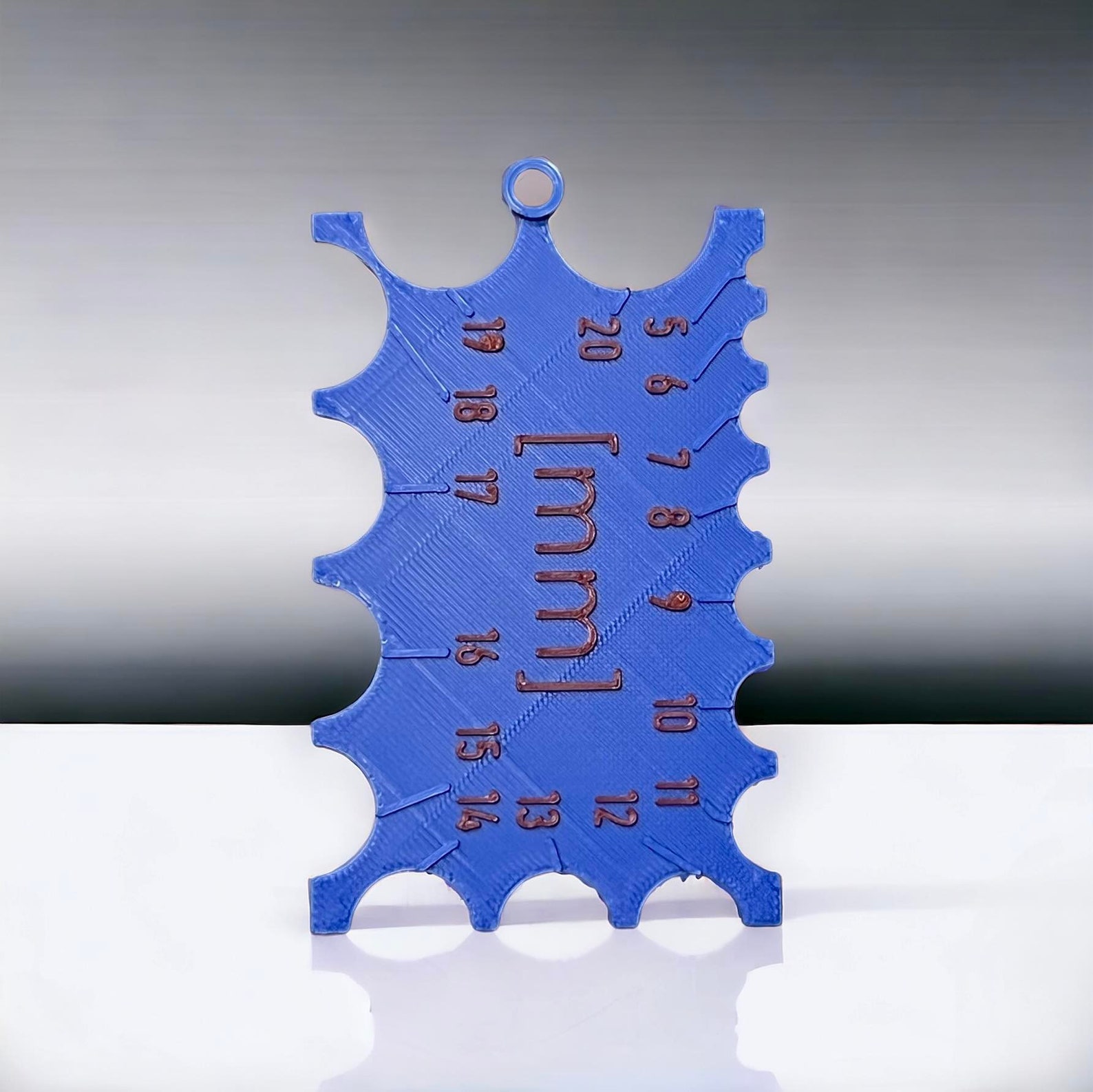 Wire Gauge Keychain 3D Printed - Etsy