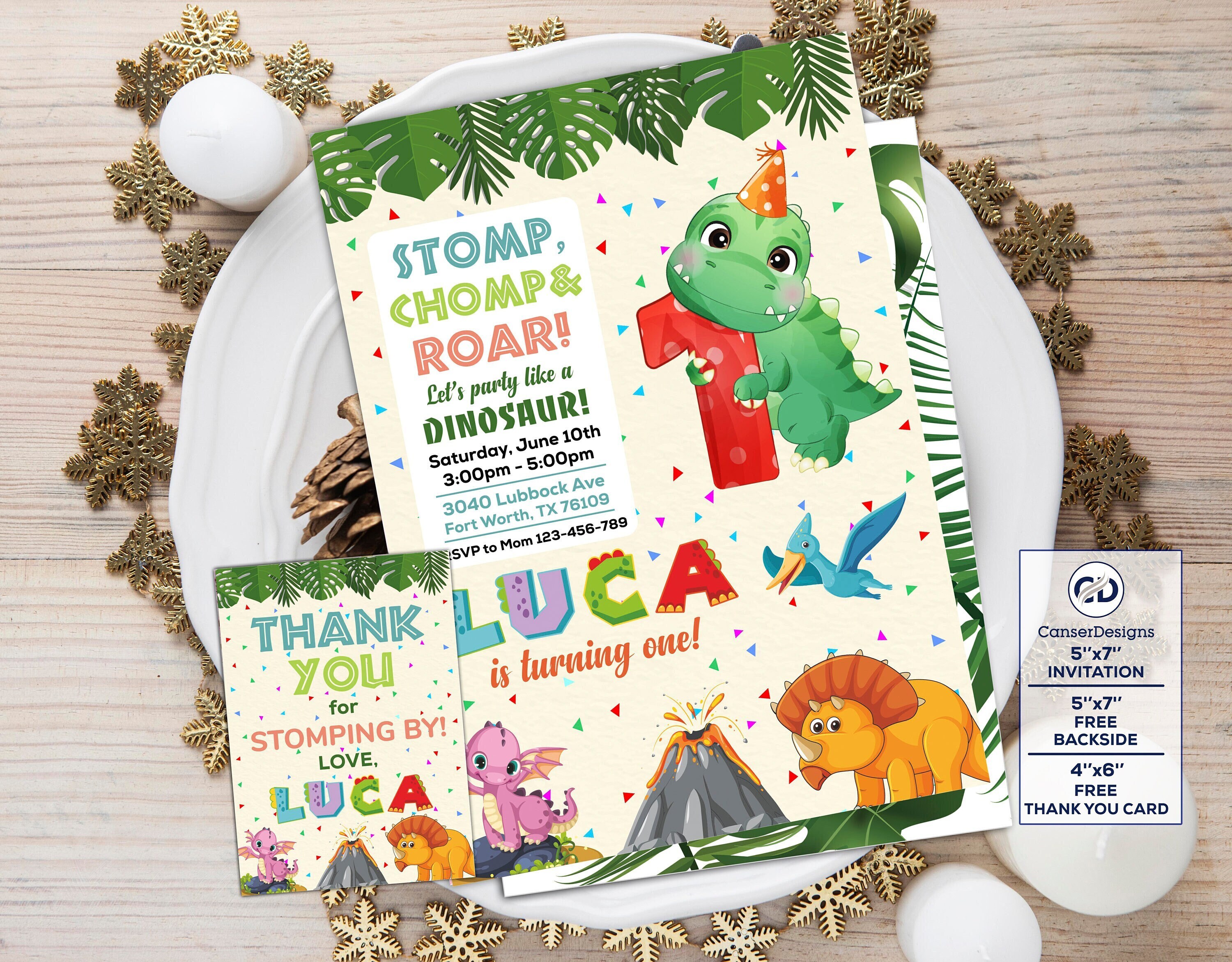 Invitación de dinosaurio cumpleaños de dinosaurio fiesta de - Etsy México