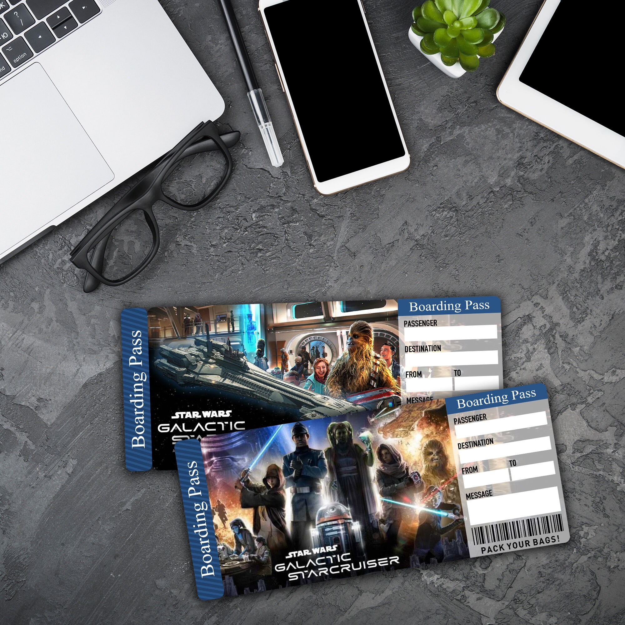 Printable GALACTIC STAR CRUISER Surprise Gift Ticket. Boarding Pass ...