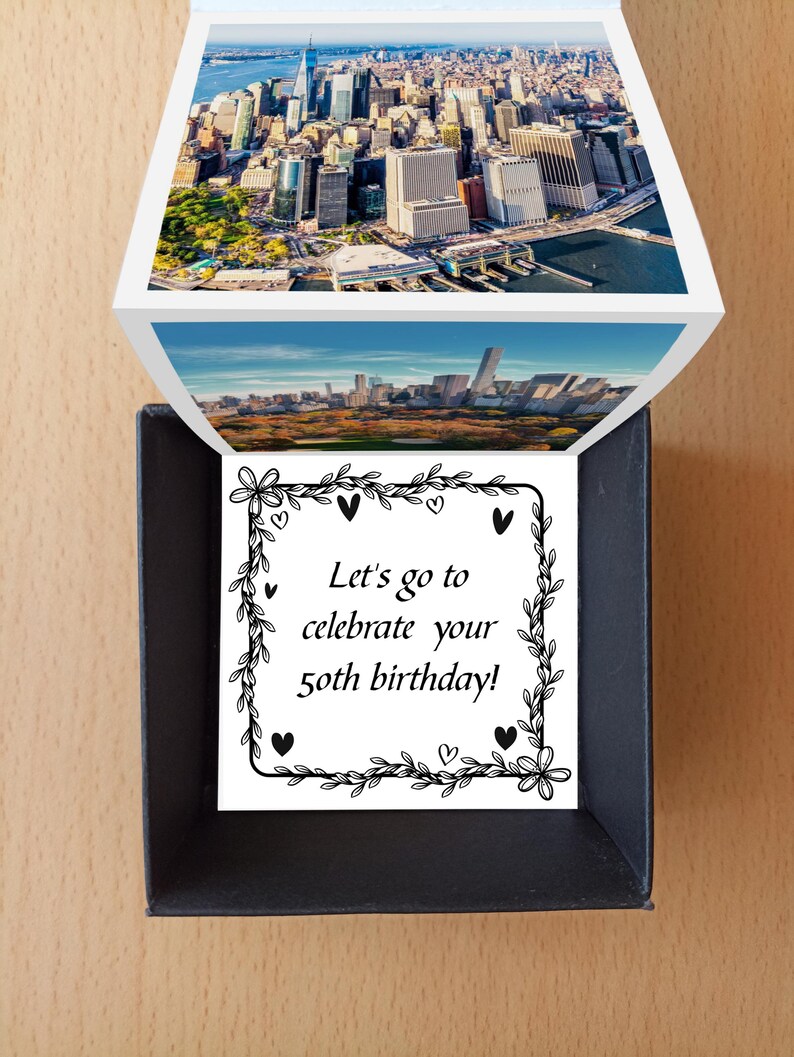 Personalized Travel Photo Pull-out Gift Box, Adventure Keepsake, Custom ...