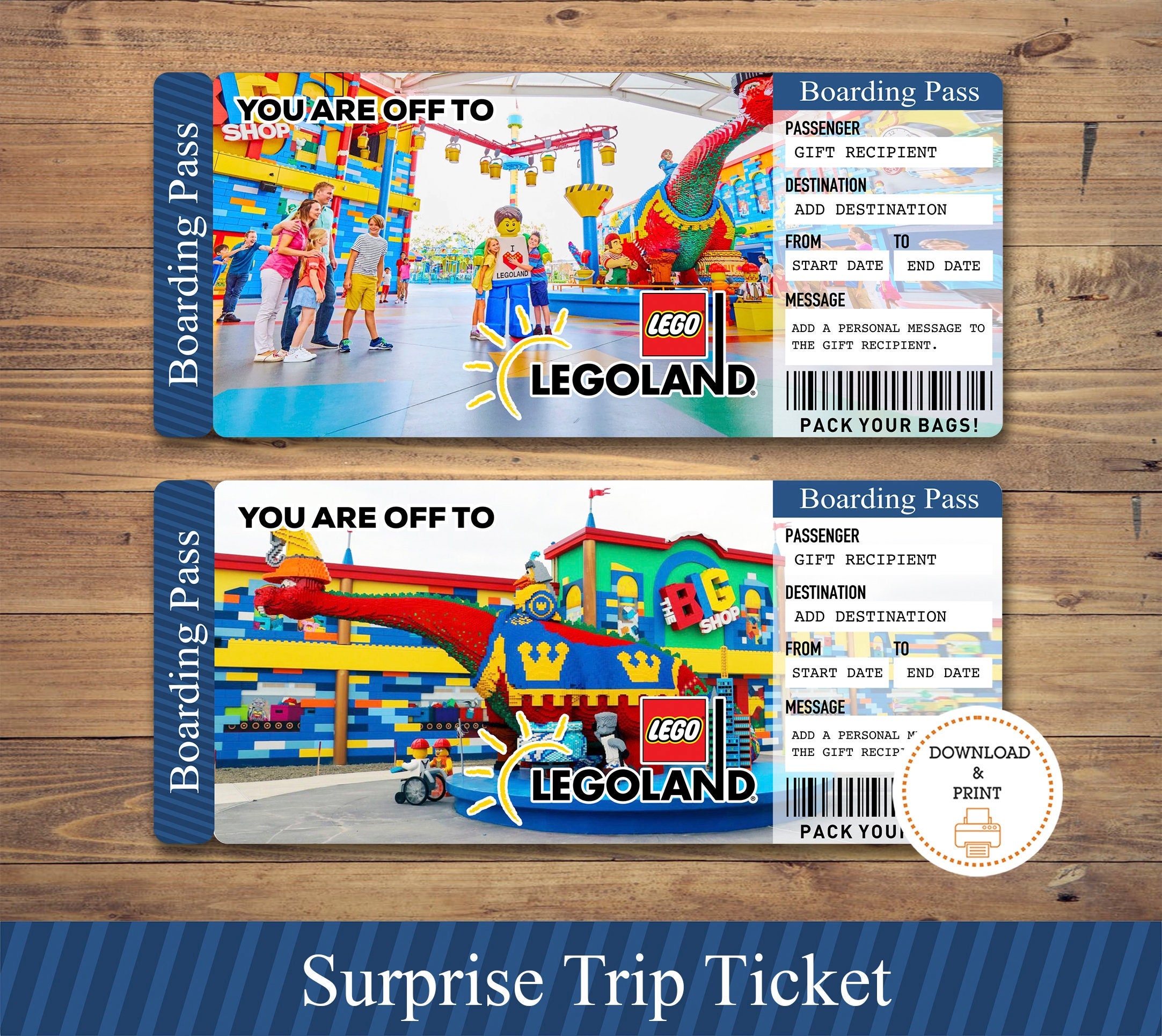 Editable Legoland Florida Surprise Ticket Template Printable Lupon gov ph