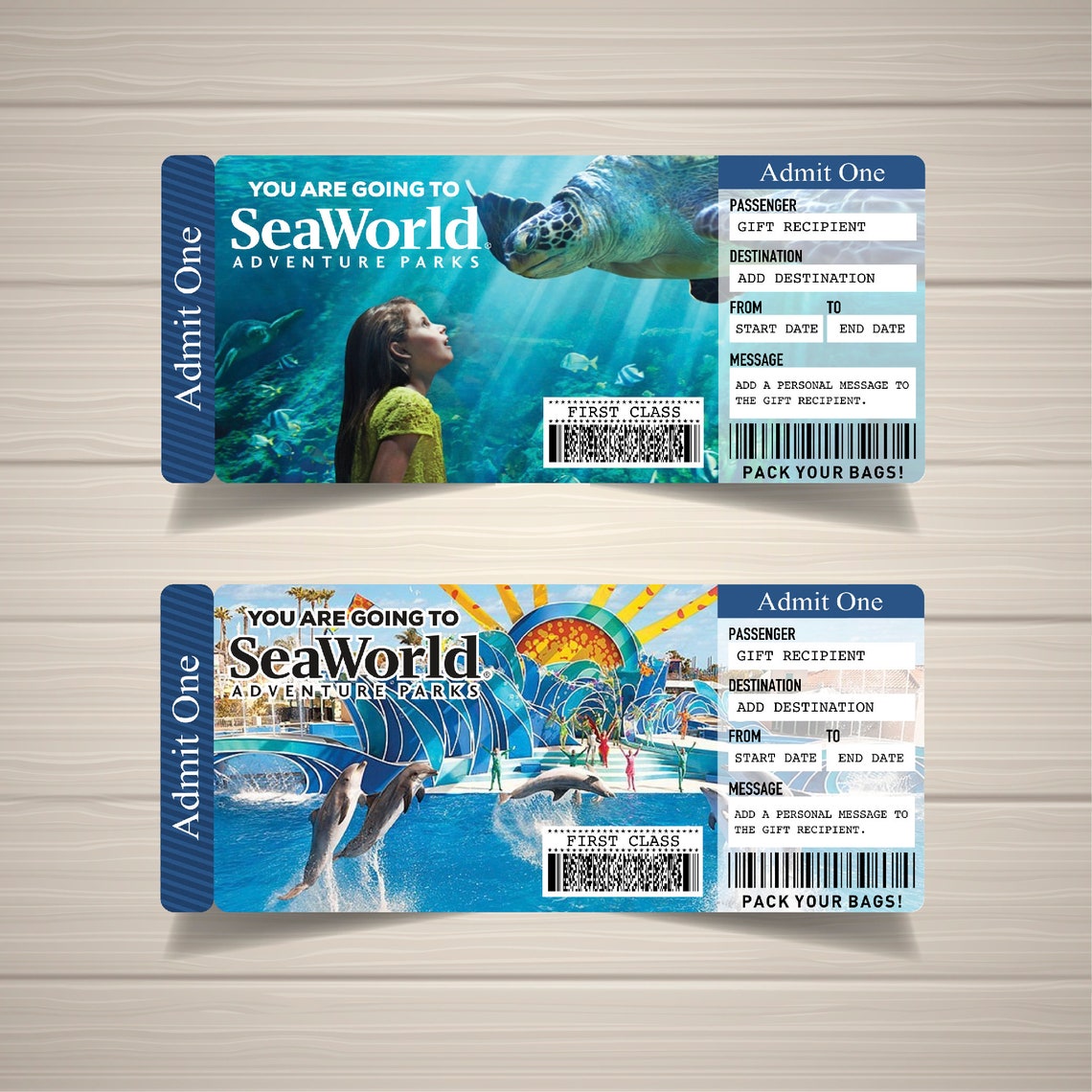 Printable SEAWORLD Surprise Trip Tickets. Seaworld Trip - Etsy